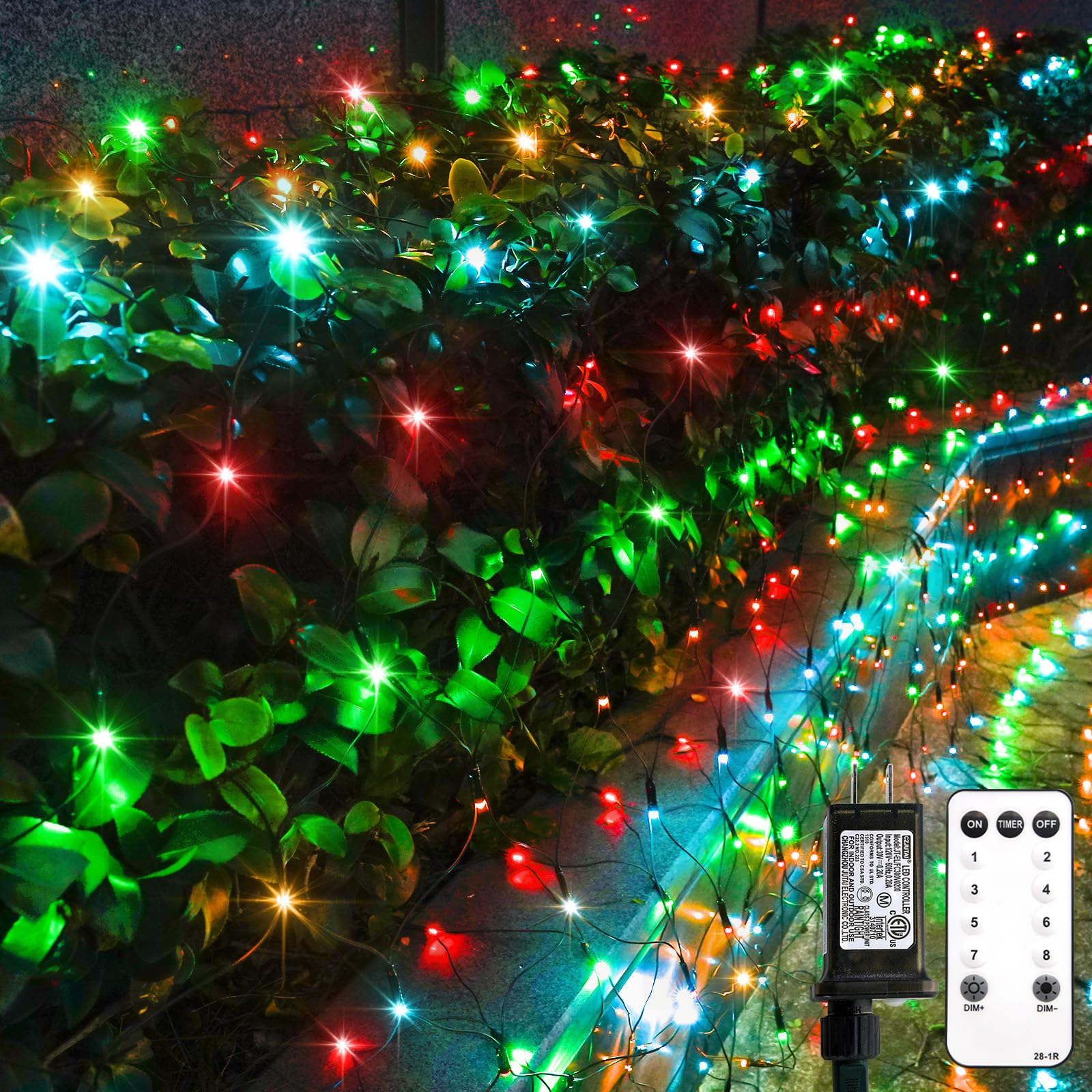suddus 360 LED Christmas Net Lights, Net Lights Outdoor Mesh Lights ...