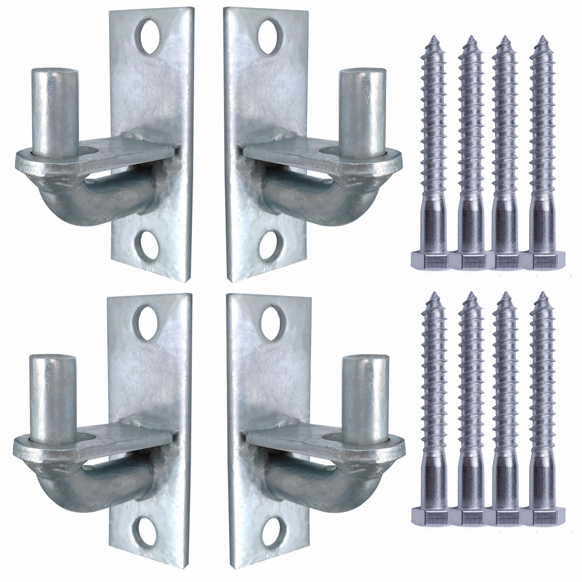 Amazon.com: 4 Pack Wall Mount Gate Hinges with Screws, Heavy Duty Farm ...