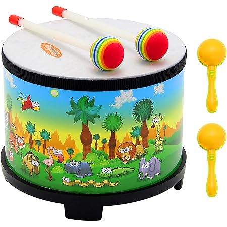 Amazon.com: Tosnail 8 Inch Floor Tom Drum with Storage Bag and Mallets ...