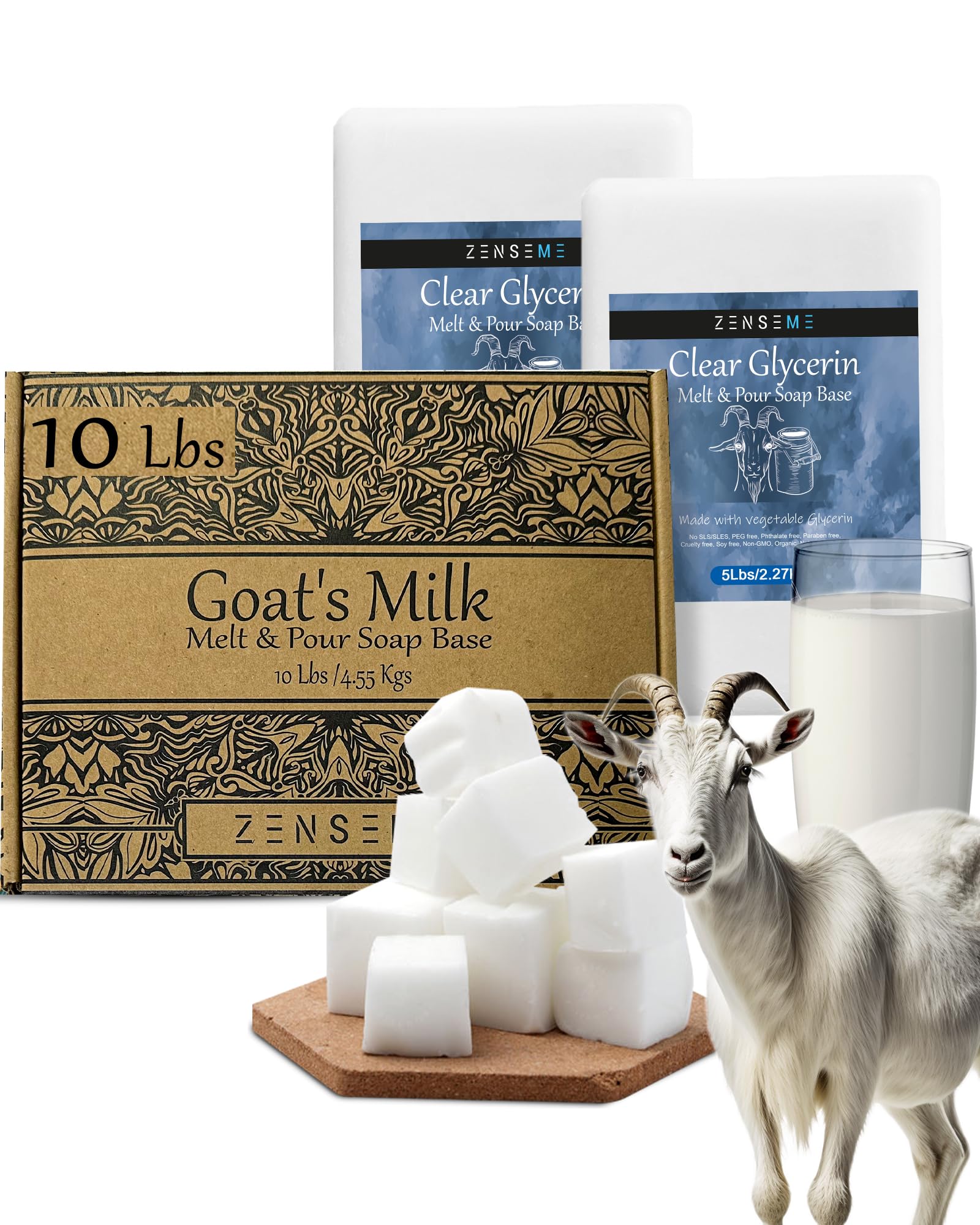 Amazon.com: Goats Milk Soap Base - 10 LBS | Melt and Pour Supplies Kit ...