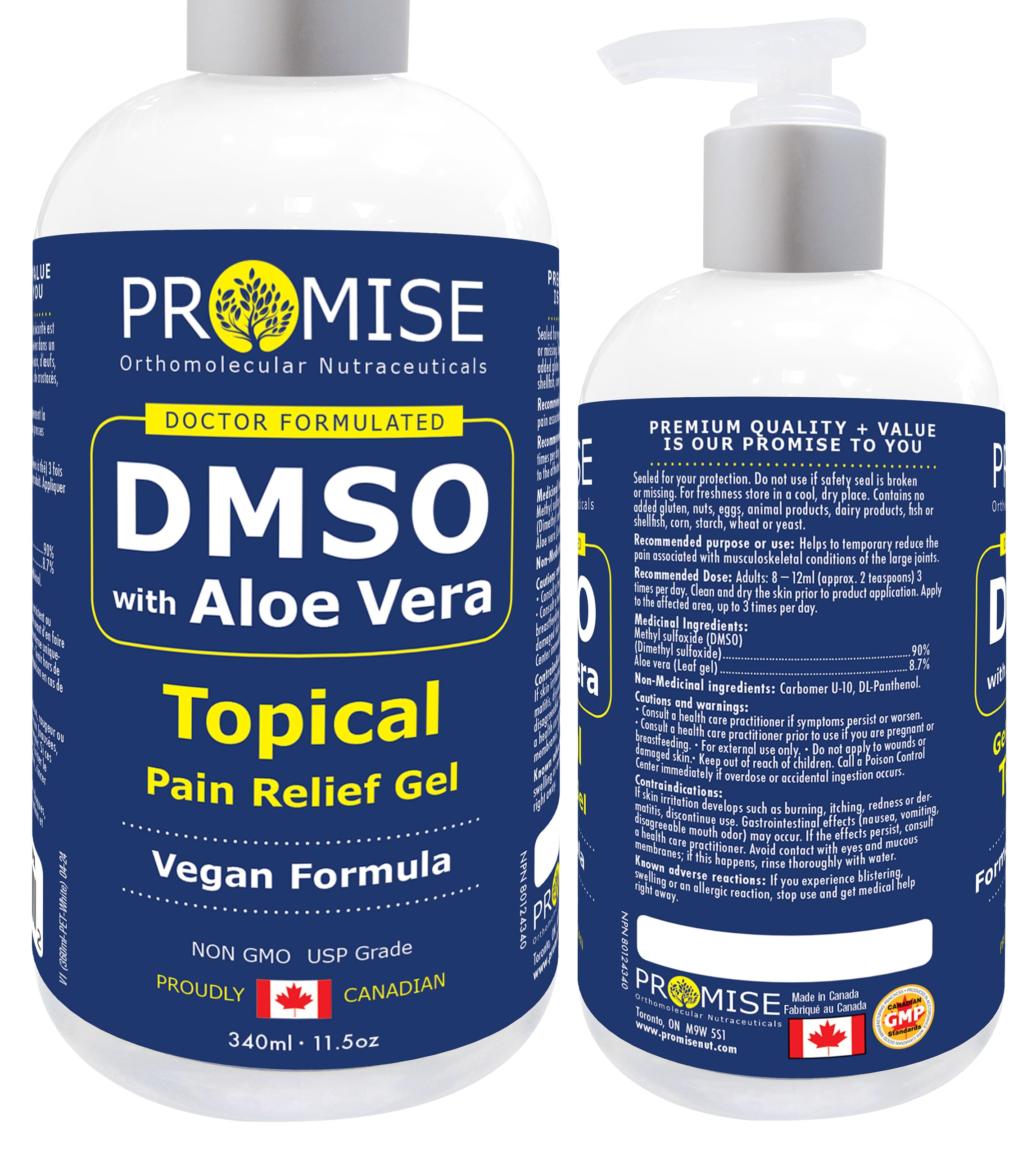 Promise DMSO with Aloe Vera, 340 ml - Pure & Natural, Premium Quality ...