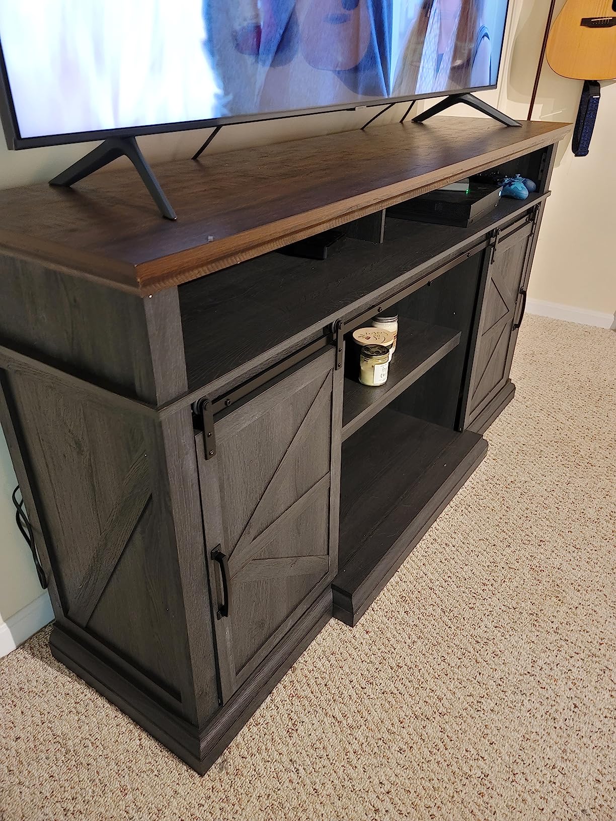 $11/mo - Finance Farmhouse TV Stand for 80 Inch TVs, 39" Tall ...