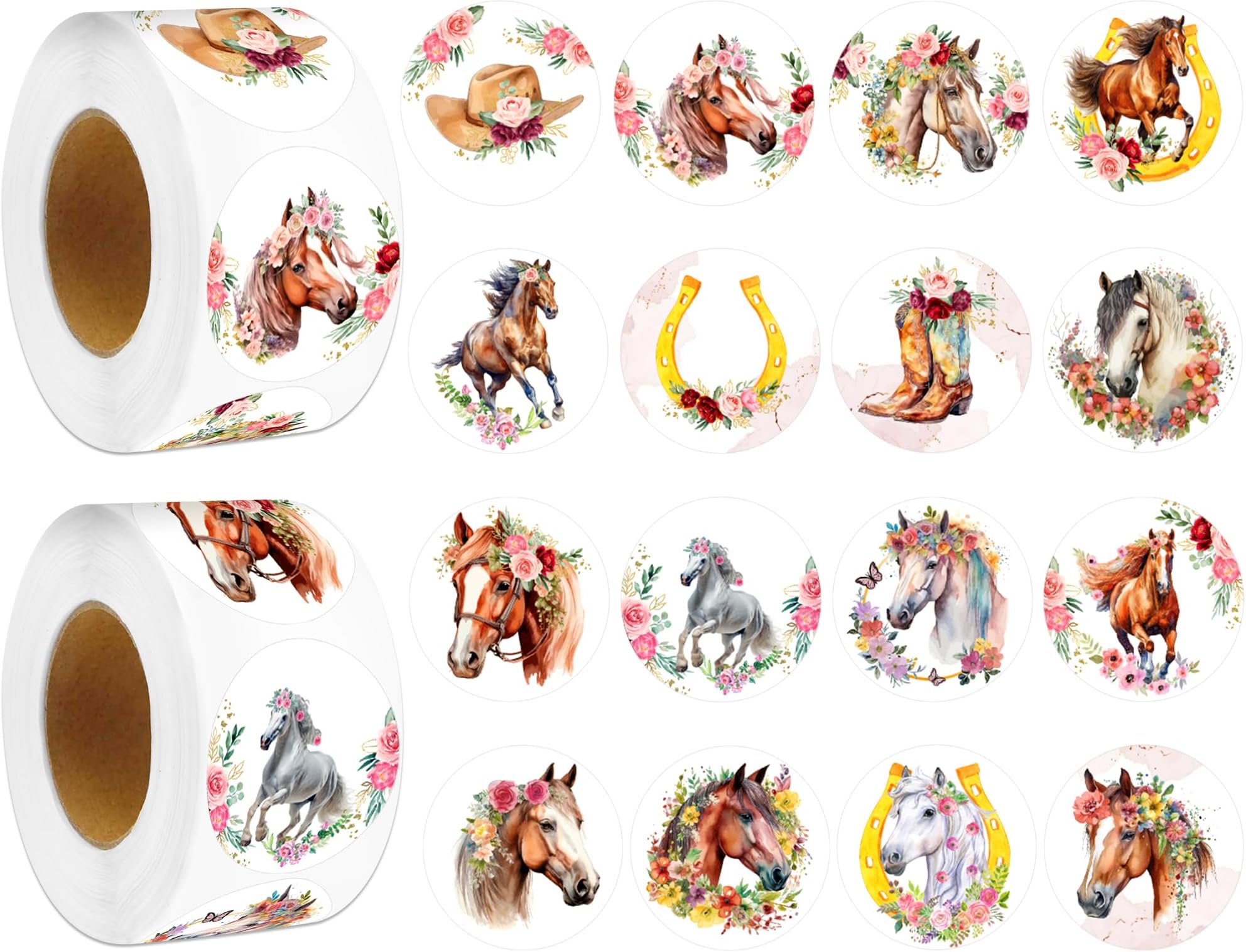 Amazon.com: PIBIPAID 670+ Pcs Horse Paper Stickers,Derby Day Horse Race ...