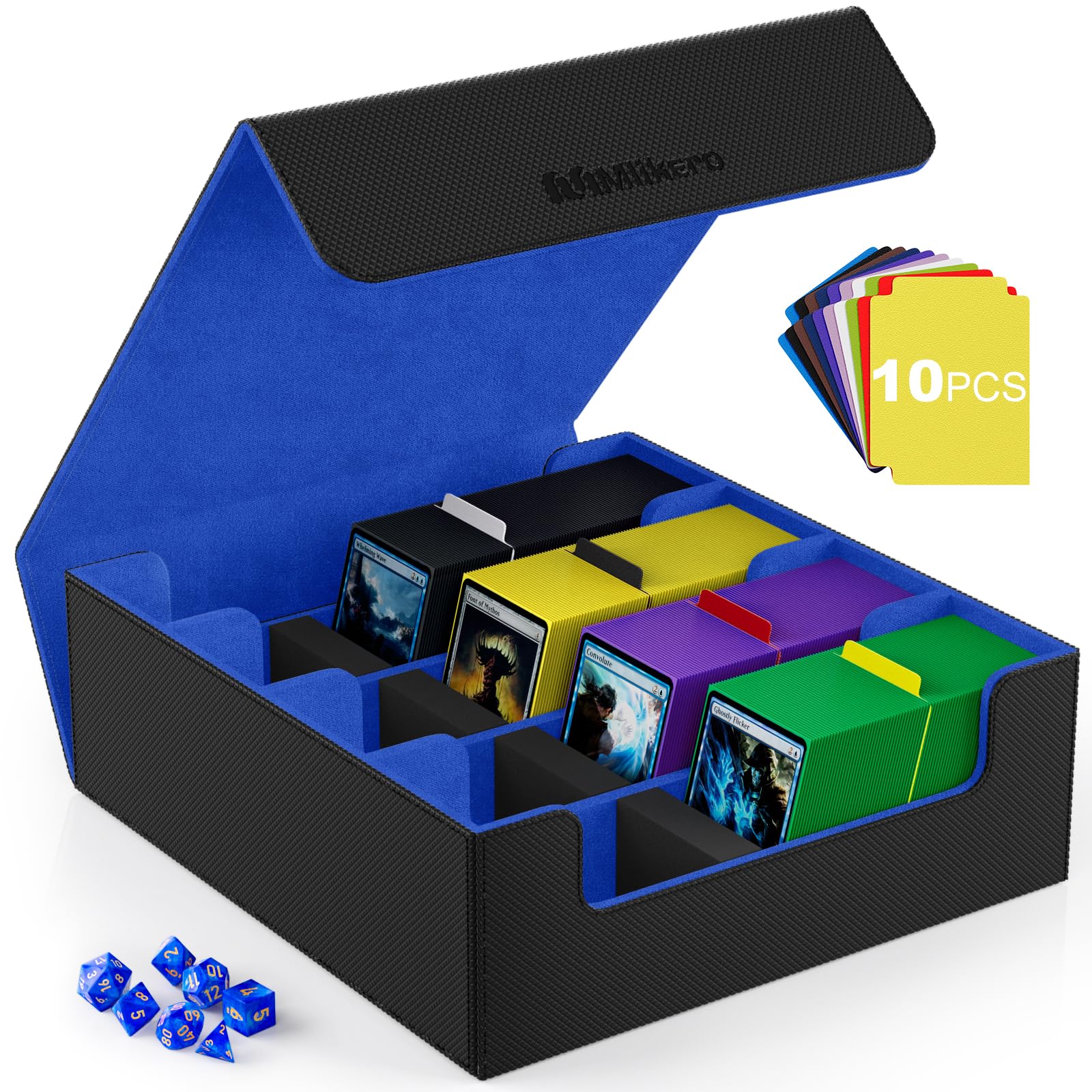 Amazon.com: Mlikero Card Deck Case, 2400+ Trading Card Storage Box with ...