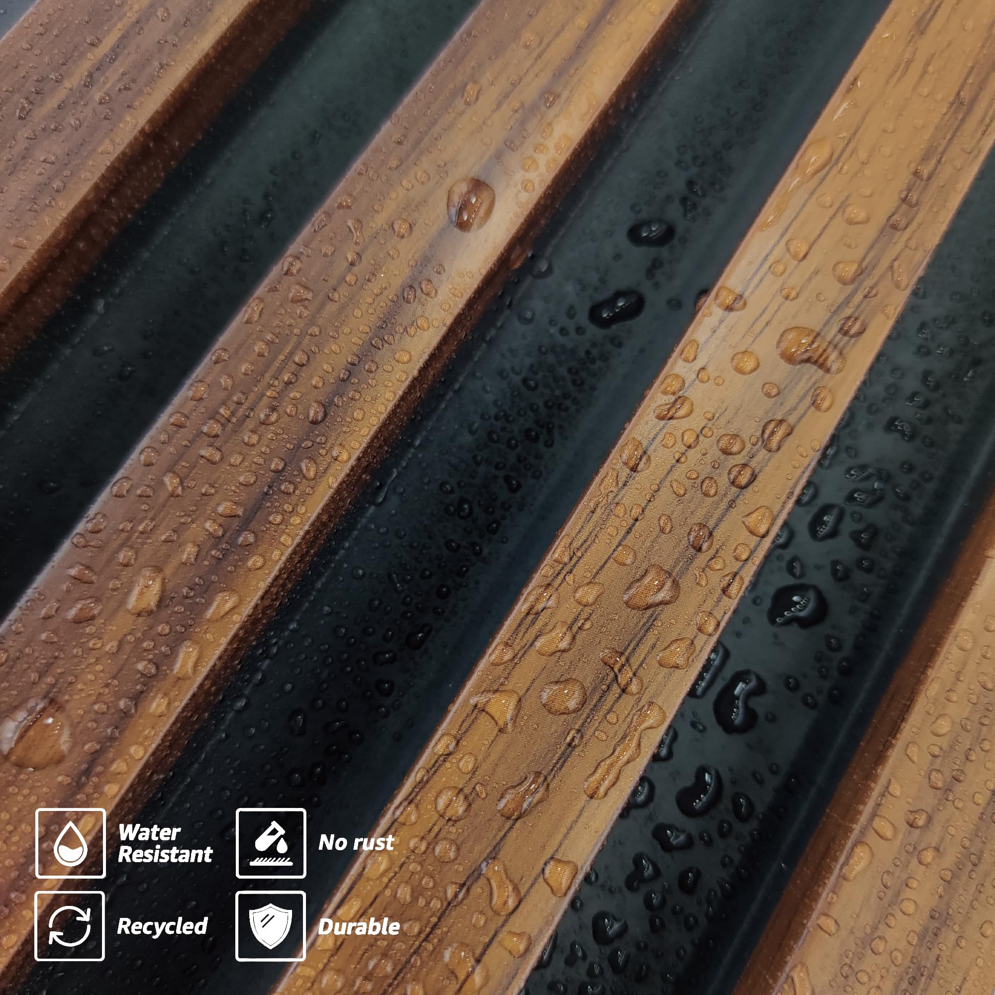 Snapklik.com : INNO STICKERS 6-Piece WPC Acoustic Slat Wall Panel For ...