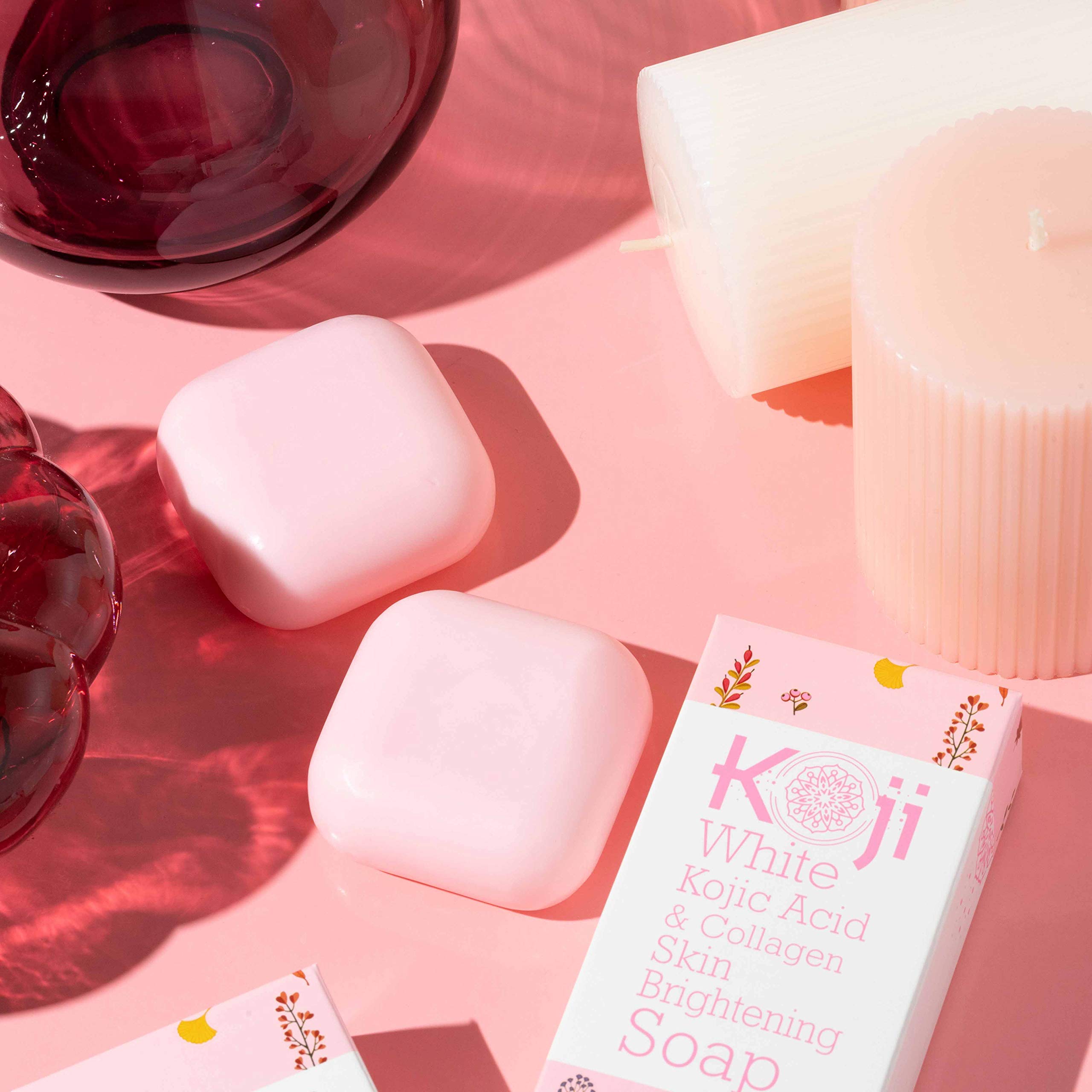 Koji White Kojic Acid & Collagen Skin Brightening Soap ( 2.82 oz / 2 ...