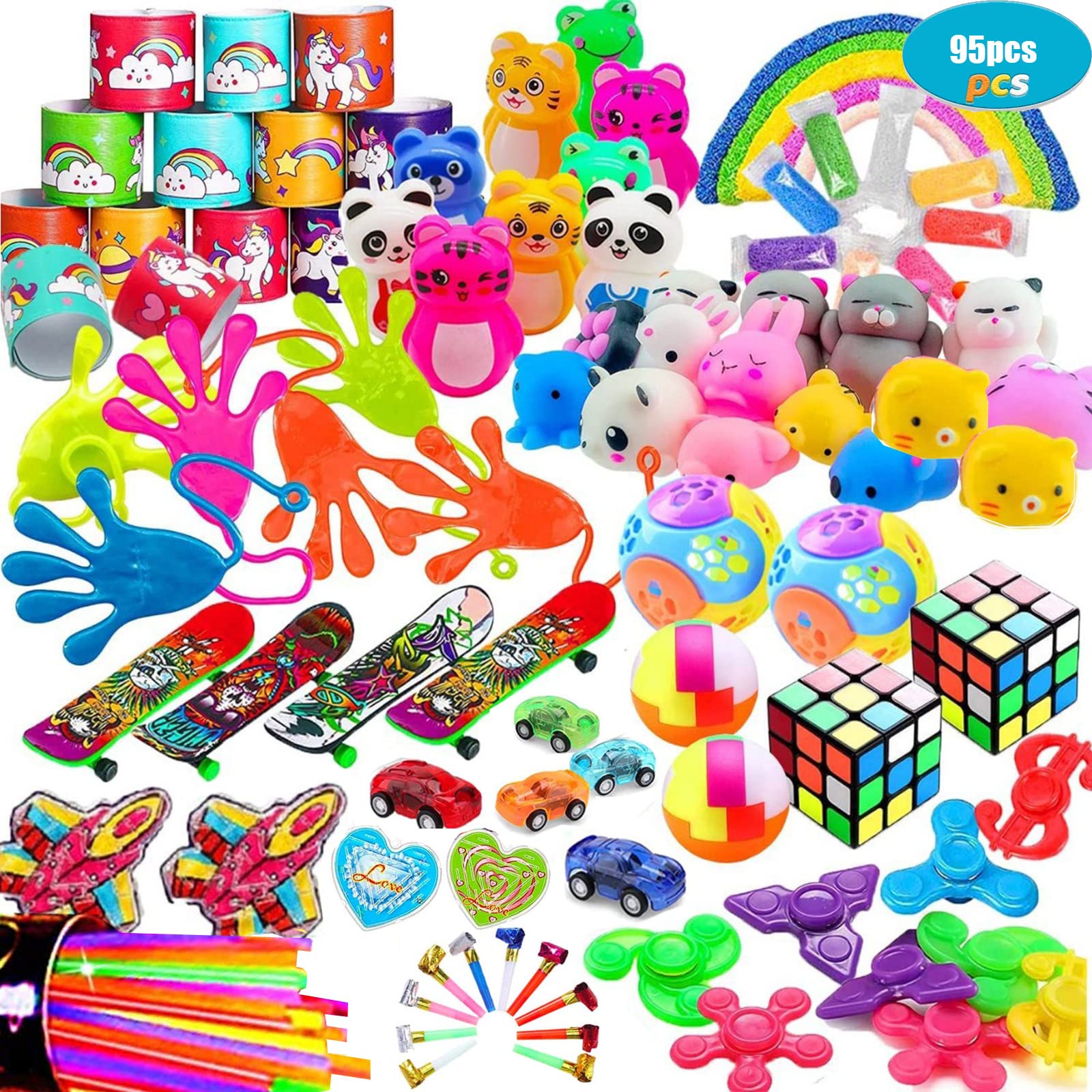 Buy 95 PCS Party Favors Toy Assortment for Kids, Carnival Prizes and ...