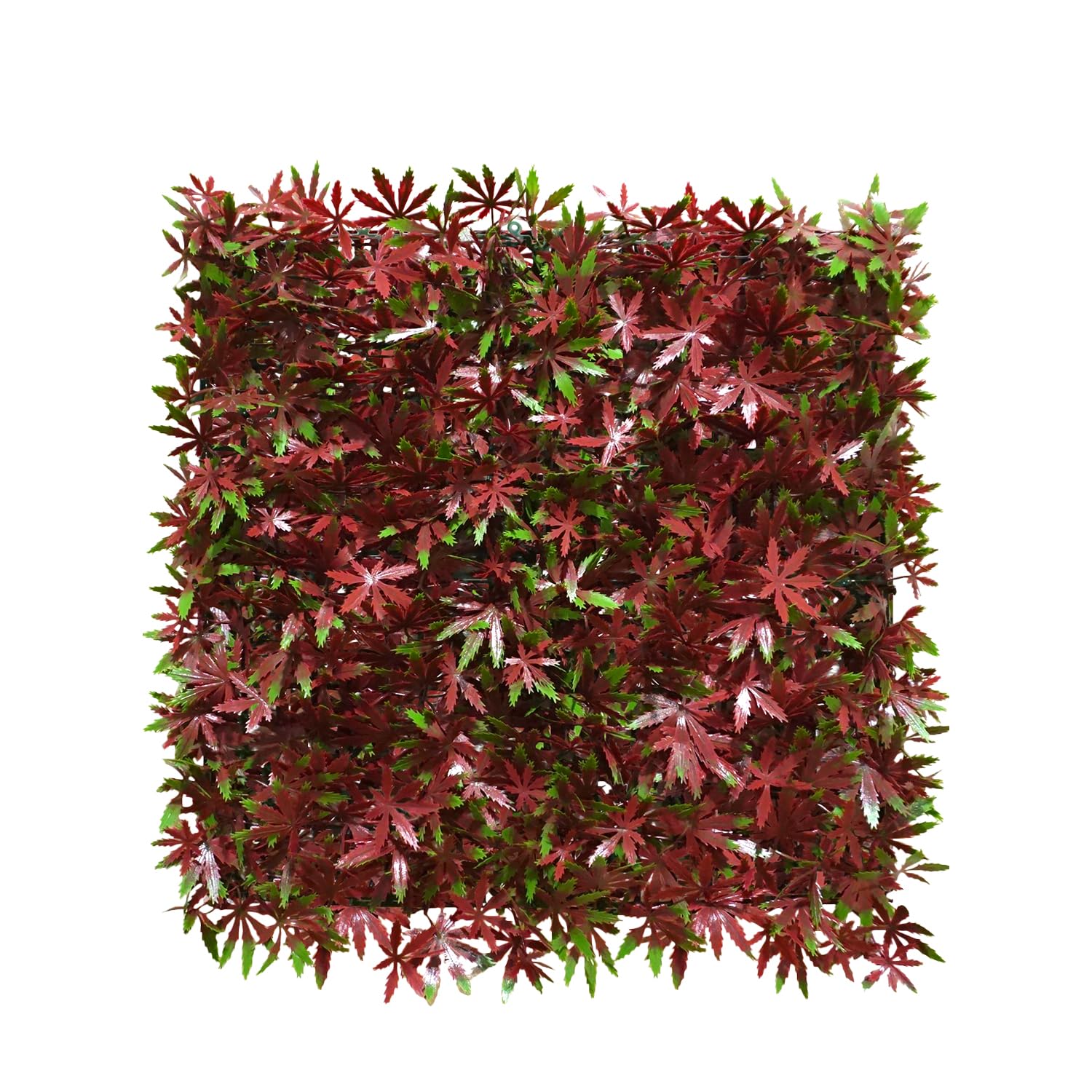 Snapklik.com : 6 Packs 20" X 20" Artificial Boxwood Red Maple Fence ...