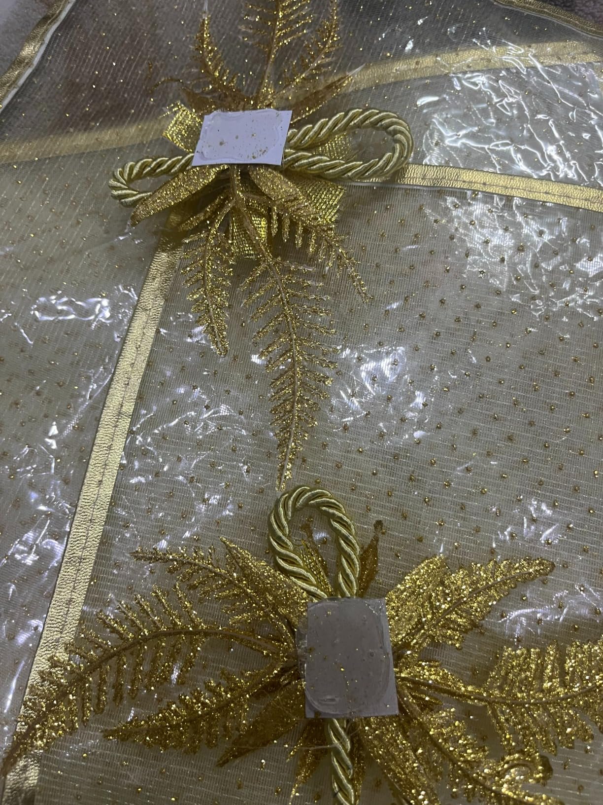 RUHI'S CREATIONS® Designer Solid Single Packing Saree Cover with Heavy Bow/Premium Clothes Cover ...