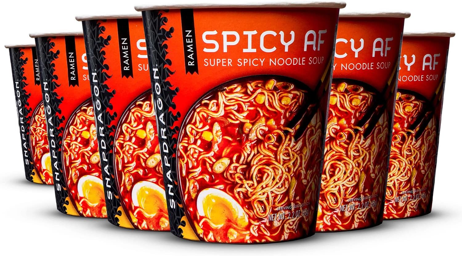 Amazon.com : Snapdragon Super Spicy Ramen Six Pack - Rich Spicy Broth ...