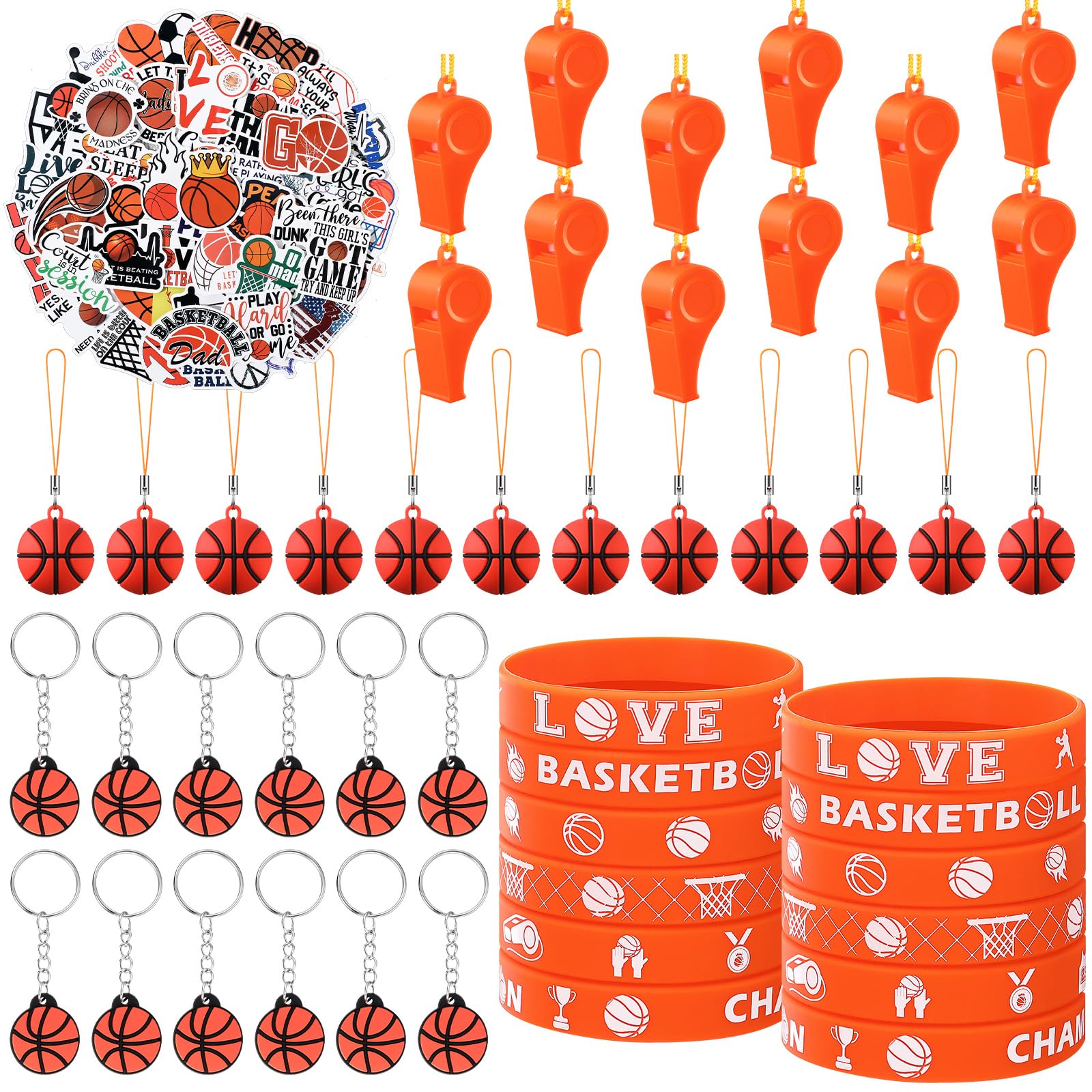 Amazon.com: Aoriher 120 Pieces Basketball Party Favors Set, Basketball ...