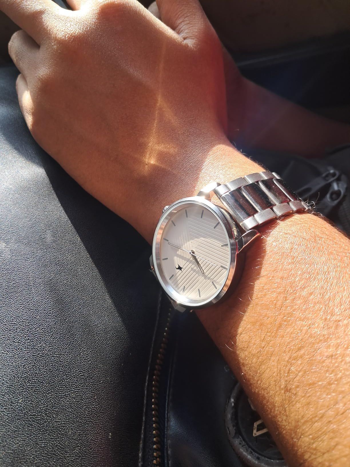 Fastrack Silver White Dial Analog Metal Watch for Men - 3278Sm04 ...