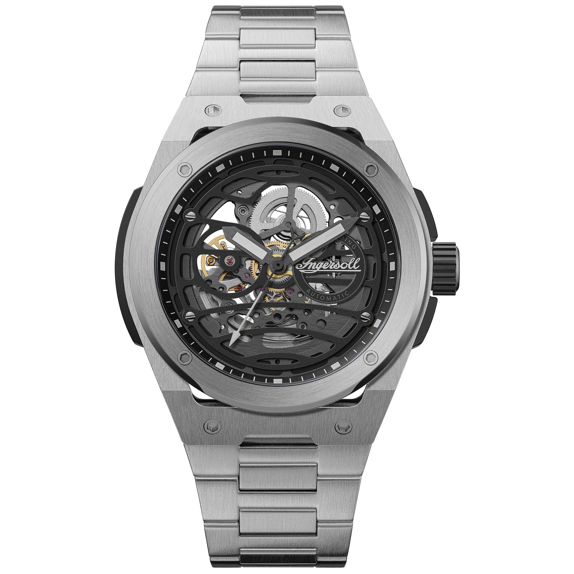 Ingersollthe Springfield Mens 48mm Automatic Watch With Skeleton Dial ...