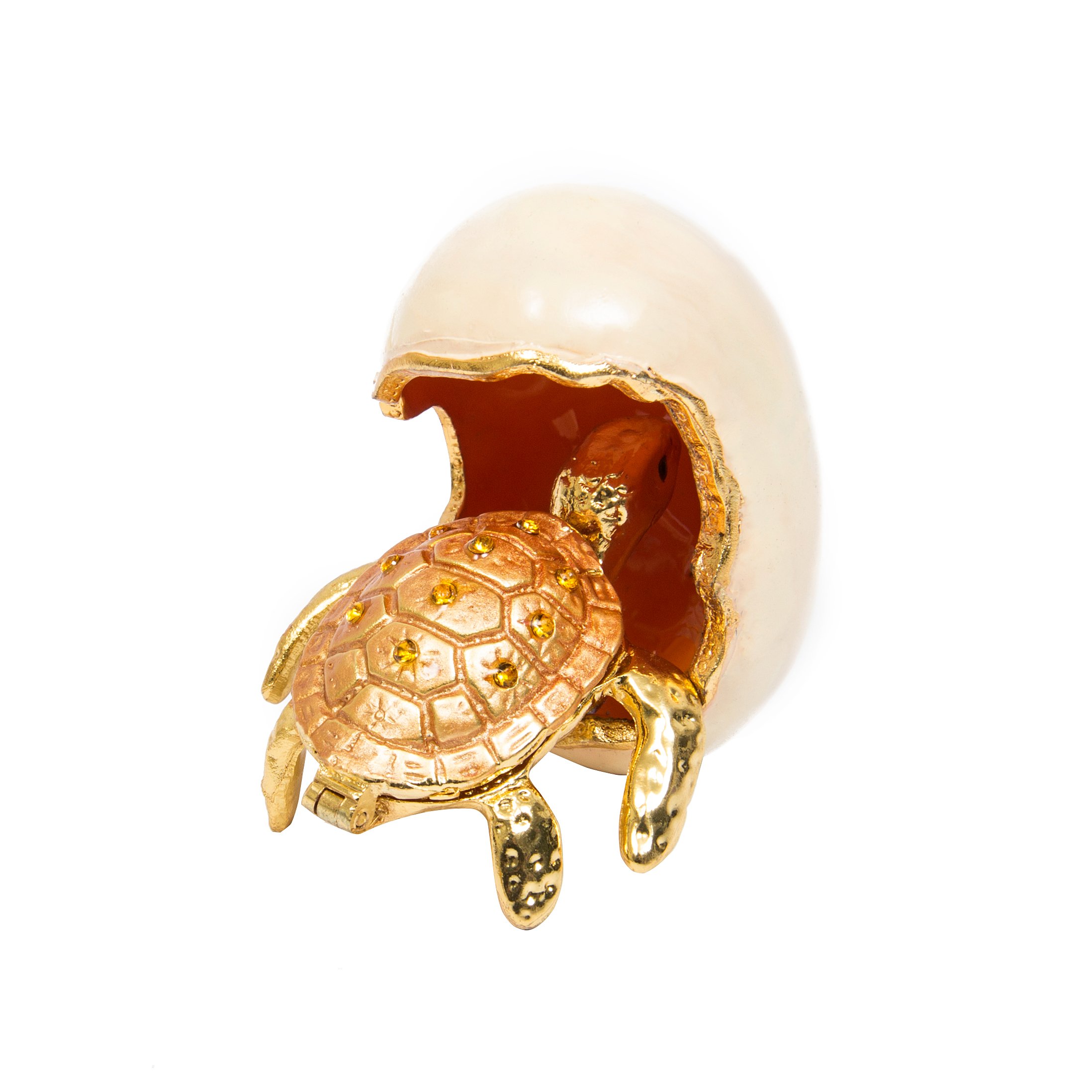Amazon.com: QIFU Hand Painted Sea Turtle Tortoise Decorative Hinged ...
