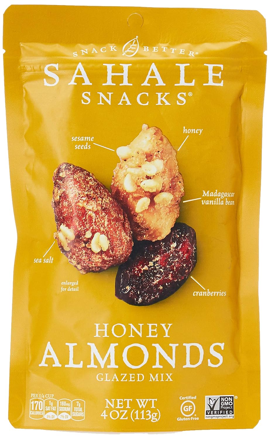 Amazon.com : Sahale Snacks Honey Almonds Glazed Mix, 4 oz., Pack of 1 ...