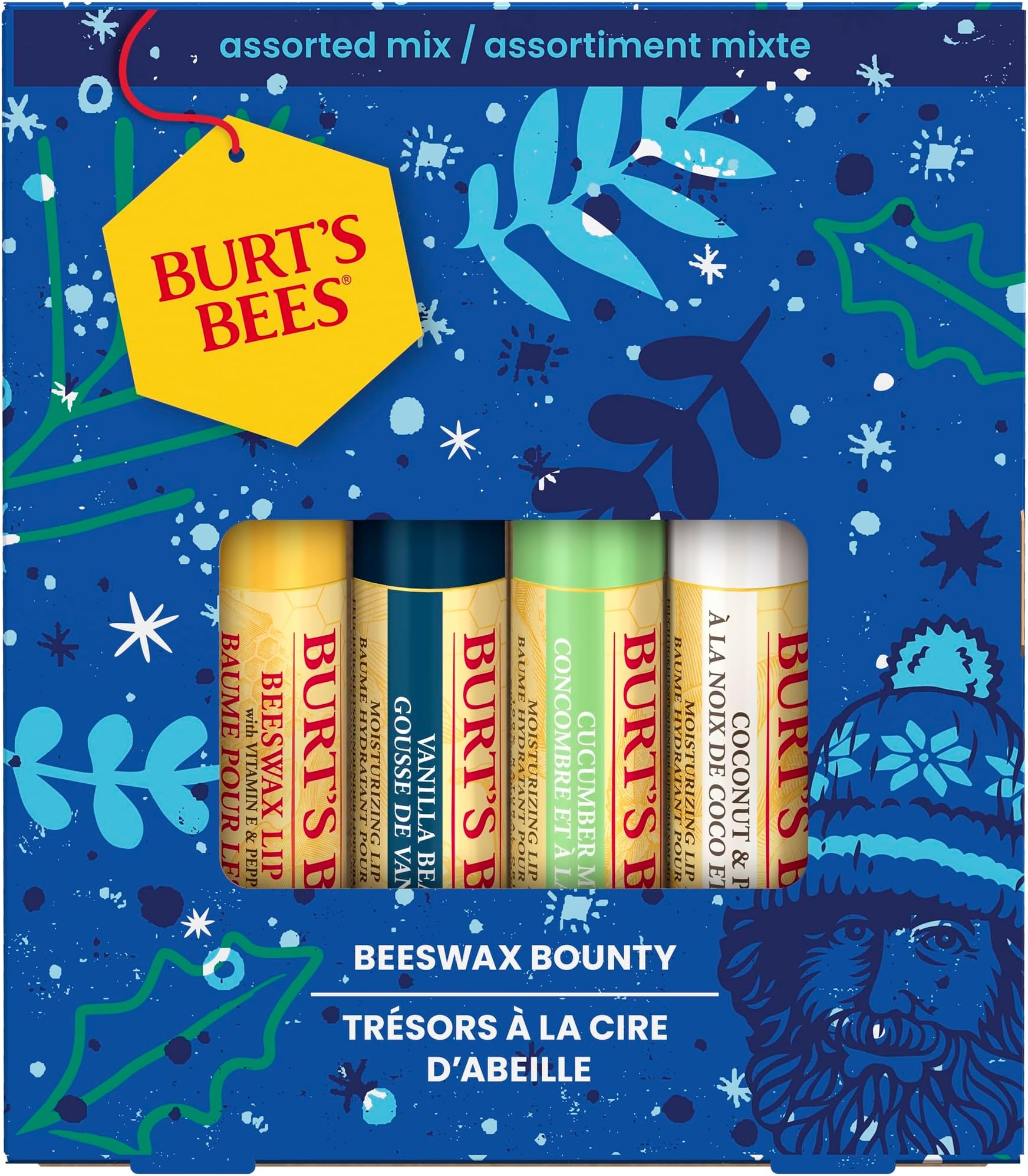 Amazon.com : Burt's Bees Lip Balm Stocking Stuffers, Moisturizing Lip ...