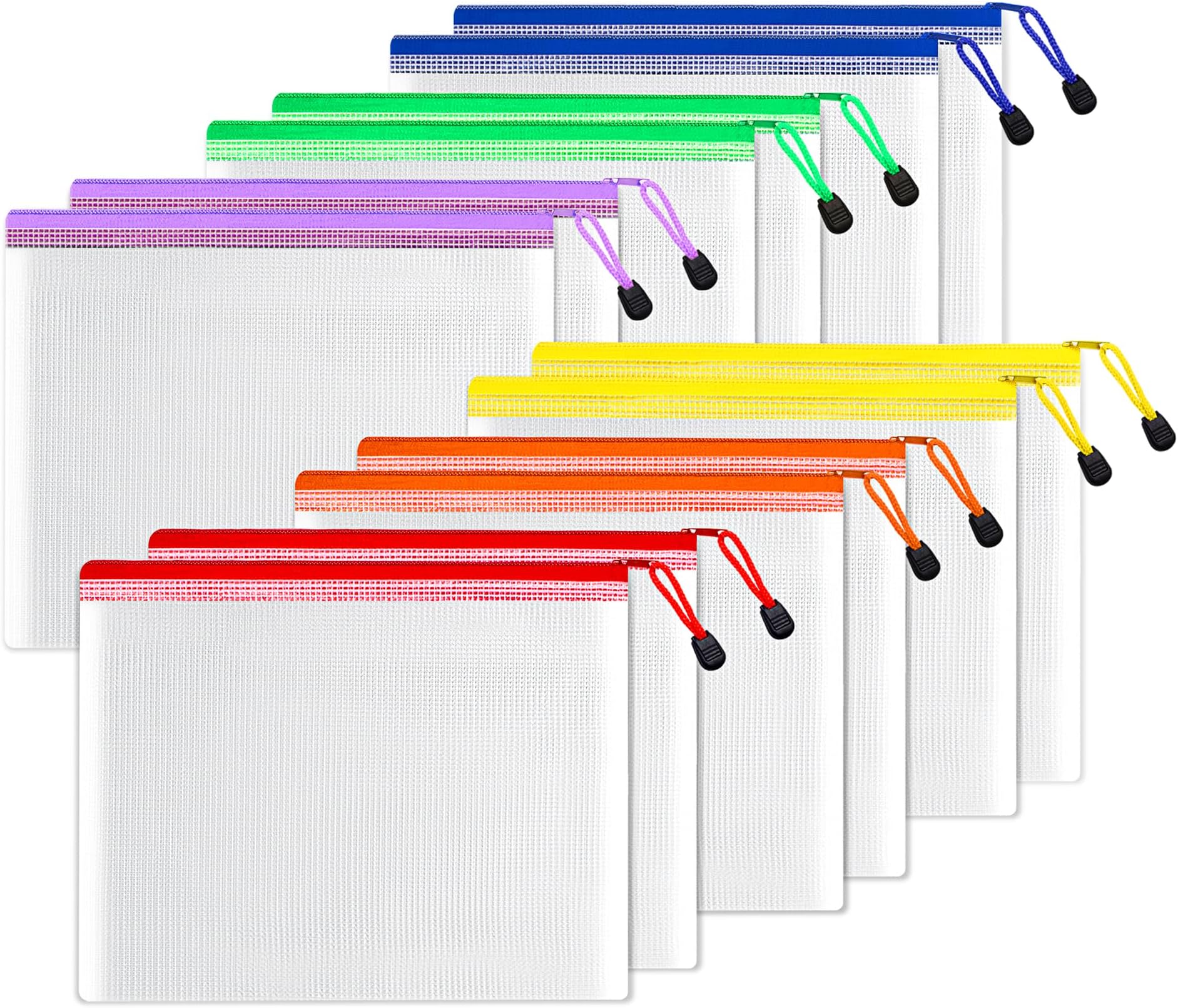 Amazon.com : 30 Pcs Zipper Mesh Pouch, Waterproof Zipper File Bags ...