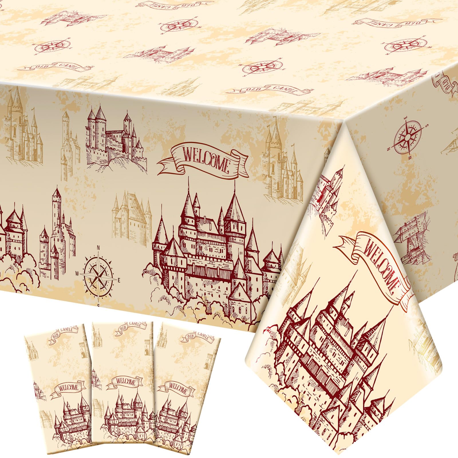 Amazon.com: WovWeave 3 Pcs Wizard Tablecloth Wizard Decorations Wizard ...