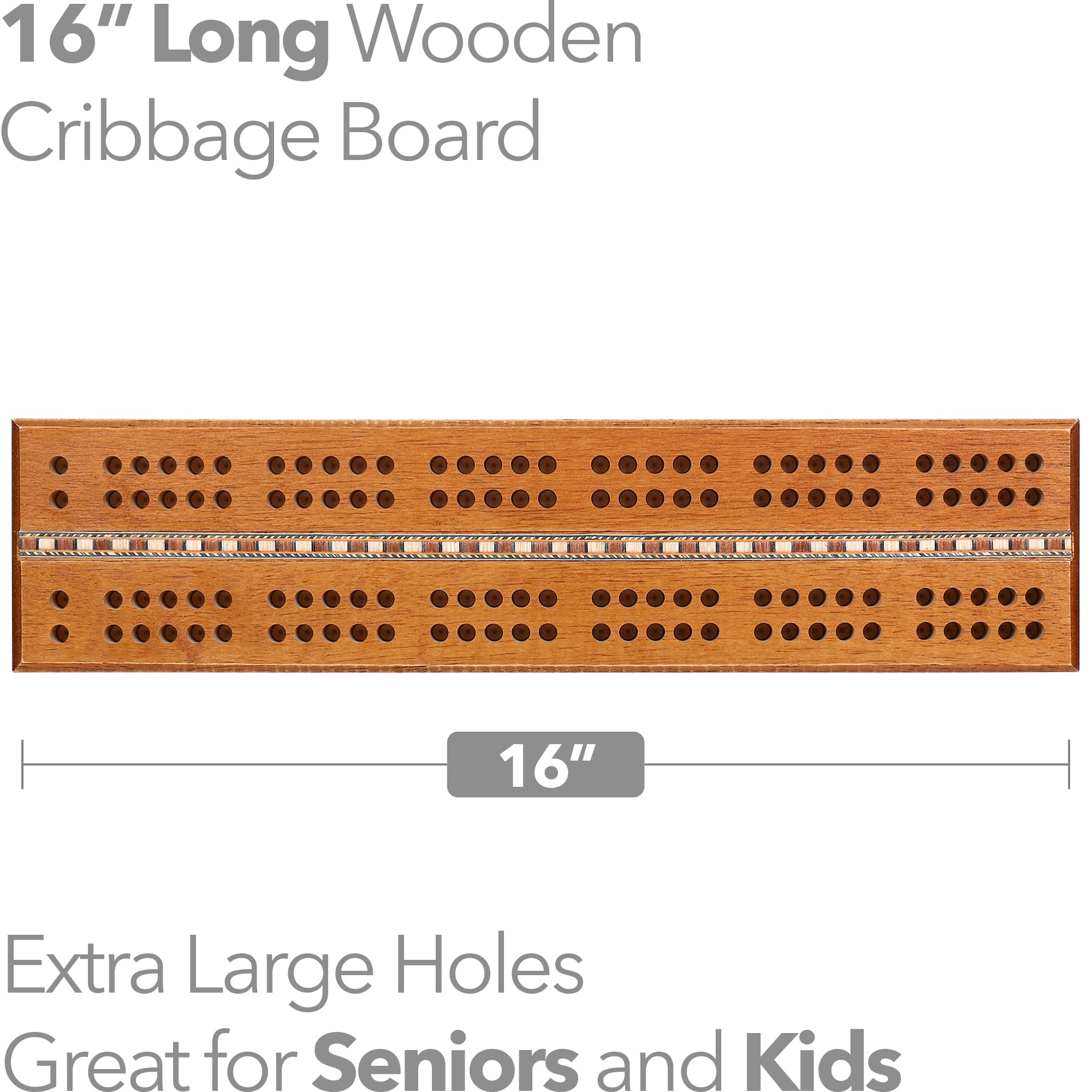 Snapklik.com : Sterling Games Extra Large Extra Long Cribbage 16 ...