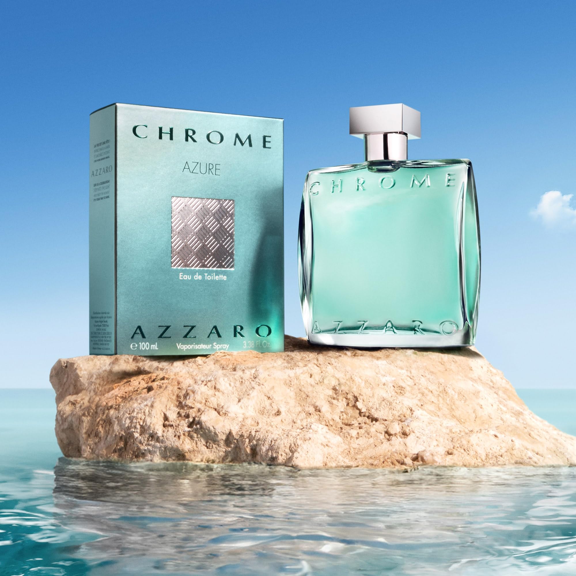 Snapklik.com : Azzaro Chrome Azure Eau De Toilette Aquatic & Fresh Mens ...