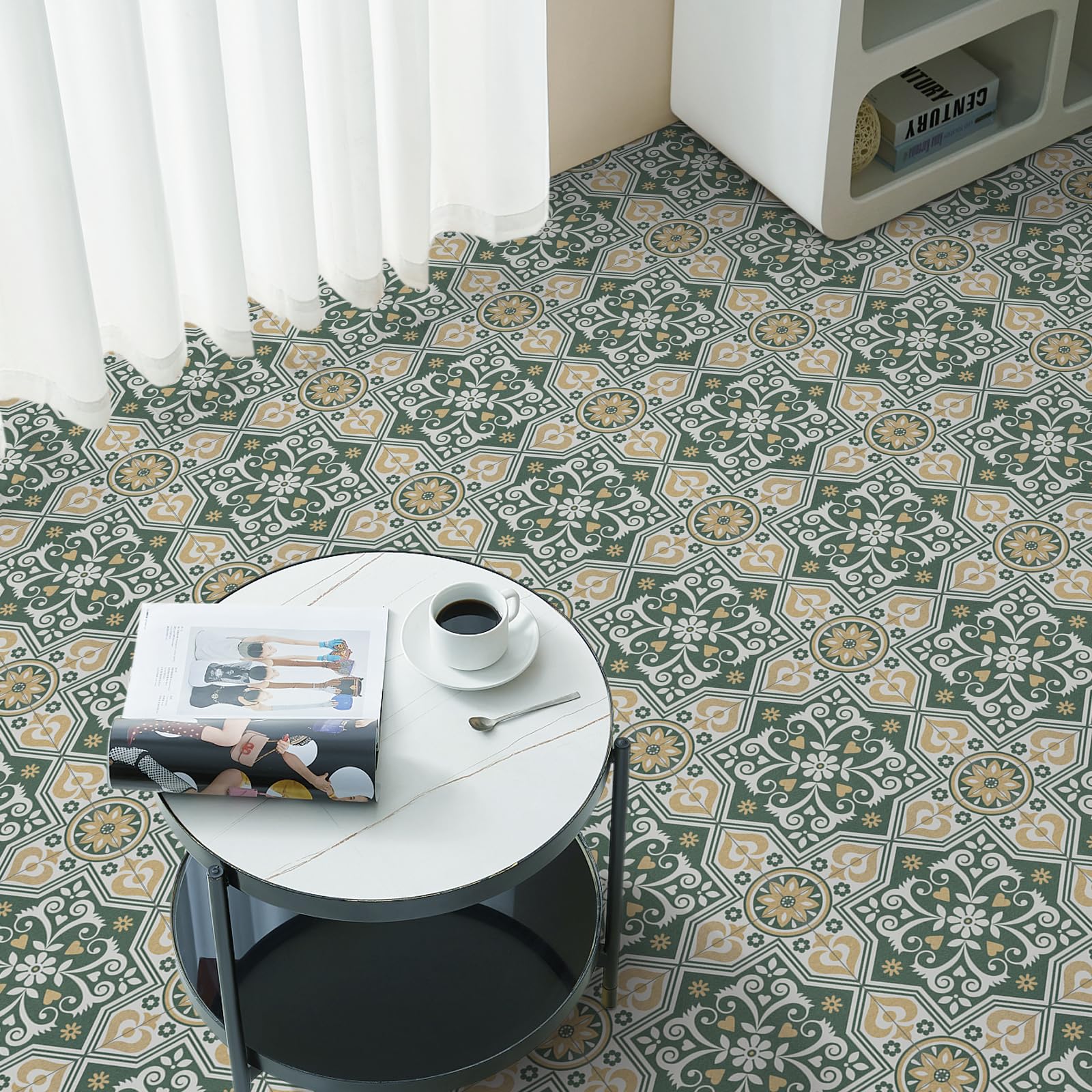 Green Vinyl Tile Flooring Zaragoza Tile Indigo Goliath 450 Vinyl