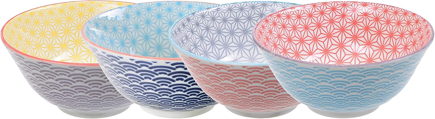 TOKYO design studio Star Wave Tayo Bowl 15 x 6.5 cm, Set of 4 ...