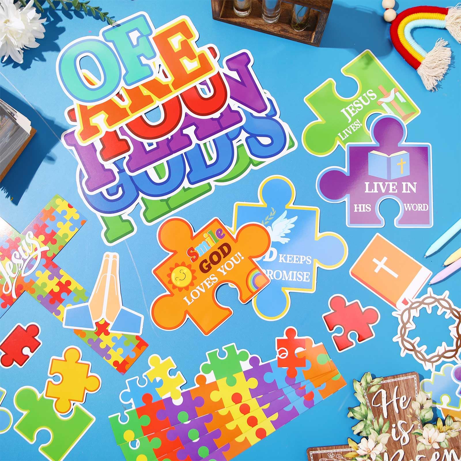 Snapklik.com : Pasimy 70 Pcs Christian Classroom Bulletin Board ...