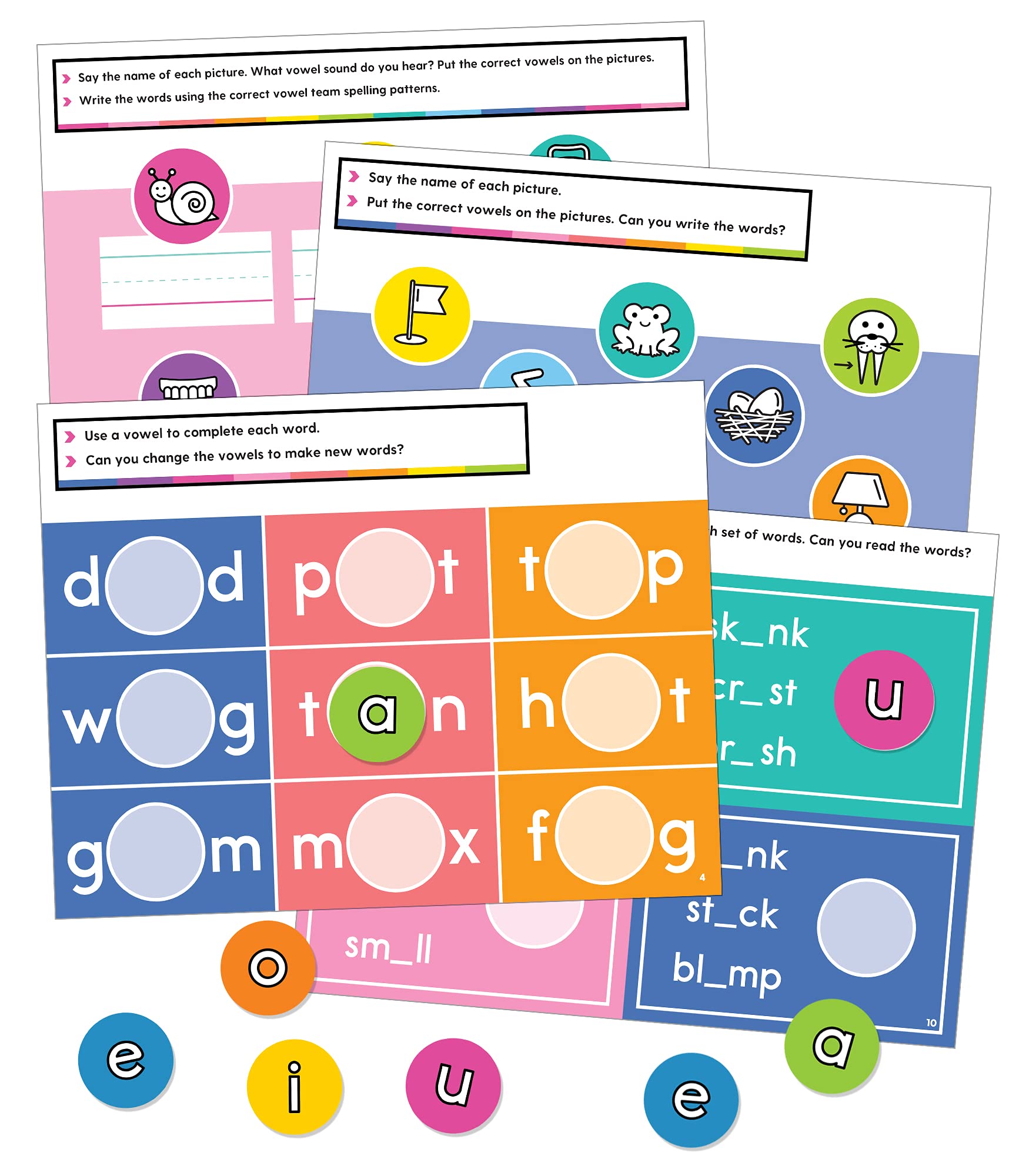 Buy Edu-Clings Silicone Center Vowels Manipulative—Grades K-2 Dry-Erase ...