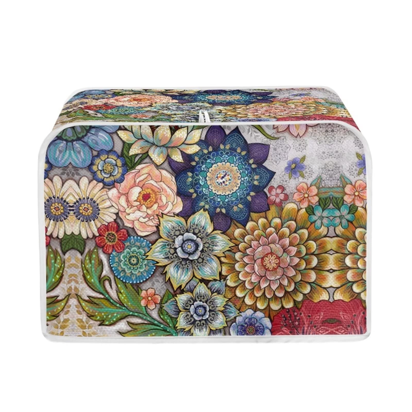 Amazon.com: Psesaysky Colorful Floral Toaster Covers 4 Slice ...