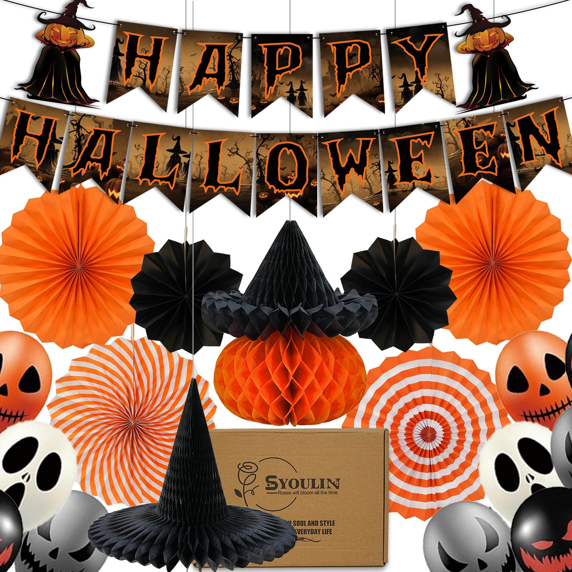 Syoulin-Halloween Party Banner Decoration Set,Halloween Indoor ...