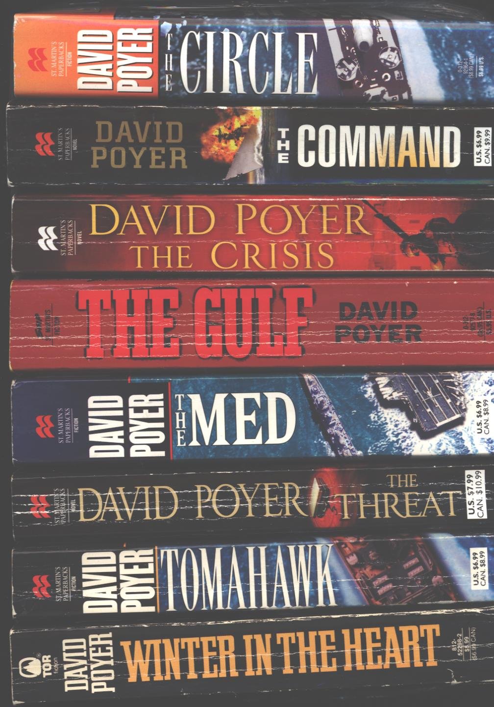 David Poyer 8 Books "The Circle", "The Command", "The Crisis", "The ...
