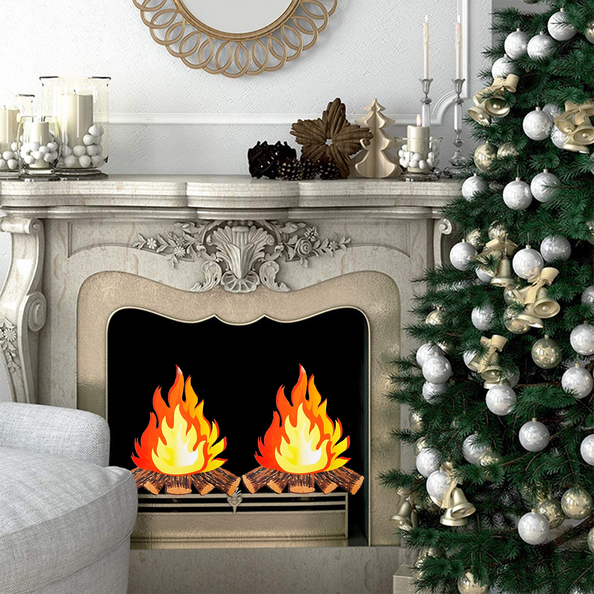 Snapklik.com : MYUBWTF 2 Sets Fire Fake Flame Paper, 12 Inch 3D Tall ...