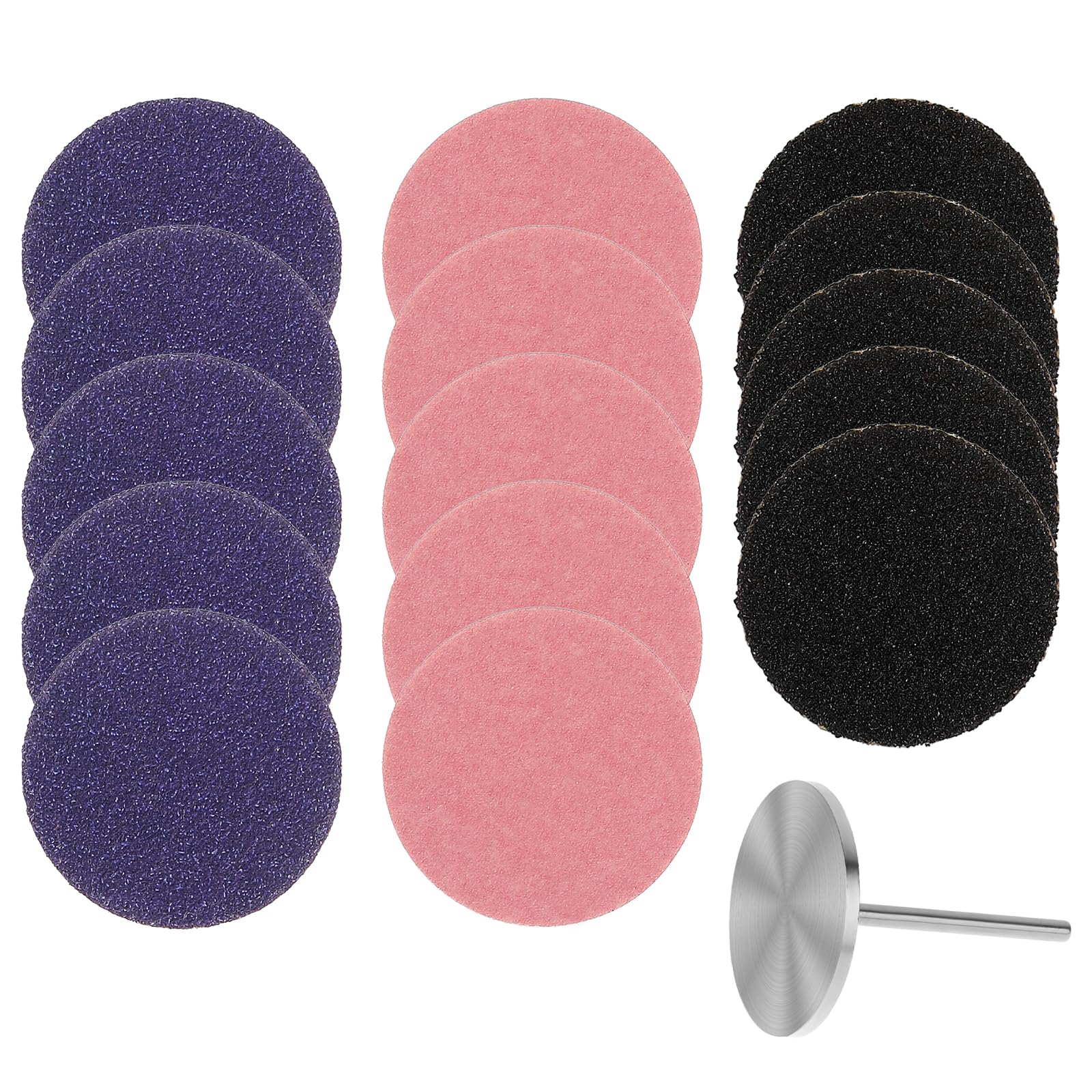 Amazon.com : 120pcs Sanding Paper Discs with Metal Nail Drill Bit 25mm ...