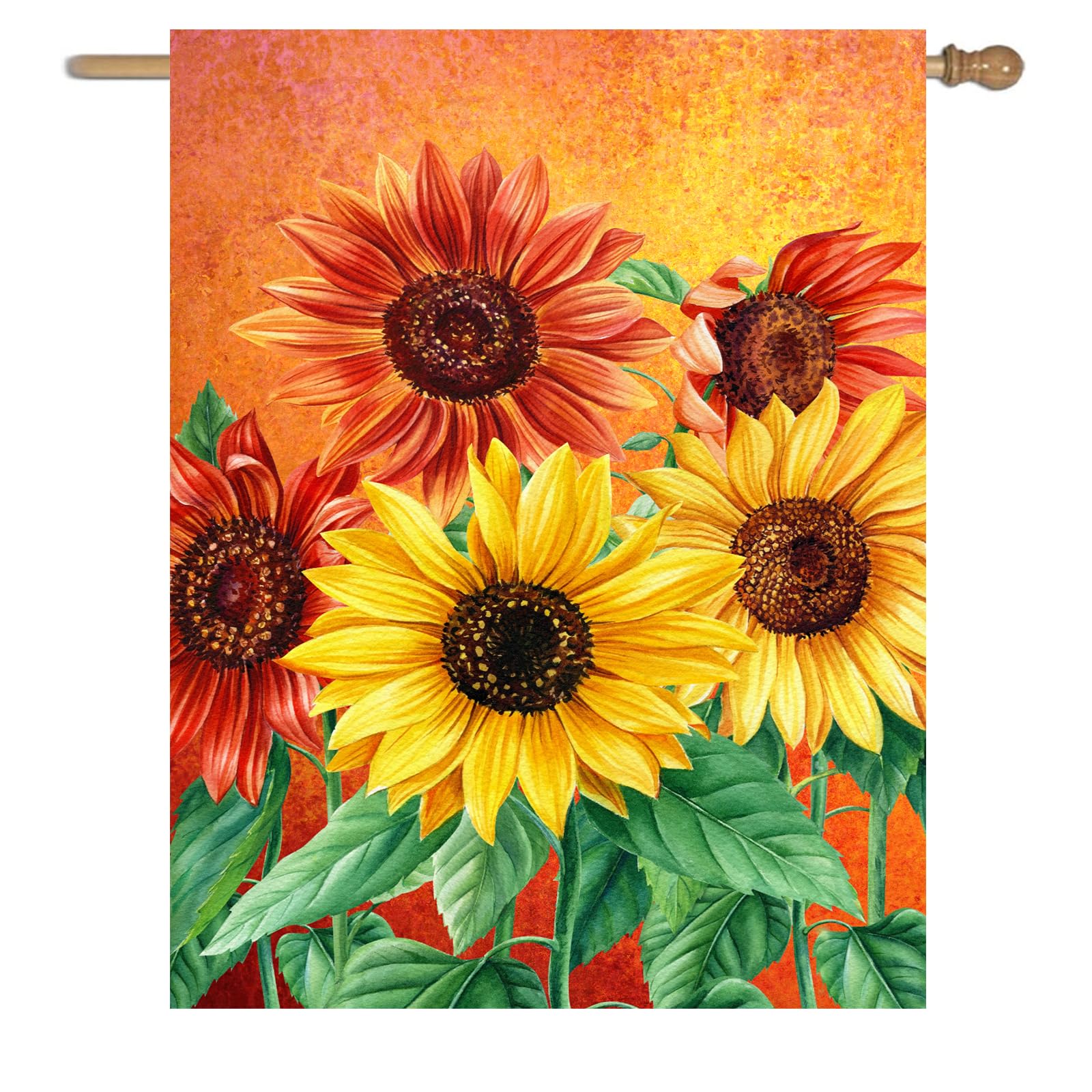 Amazon.com : Sunflower Flag Fall House Flags 28x40 Double Sided Late ...