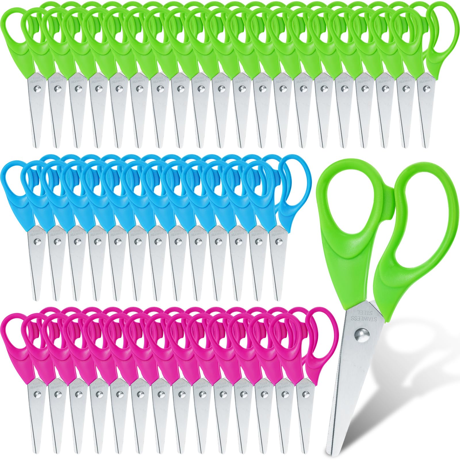 Amazon.com: Newwiee 90 Pack Kids Scissors Bulk 5.5 Inch School Scissors ...