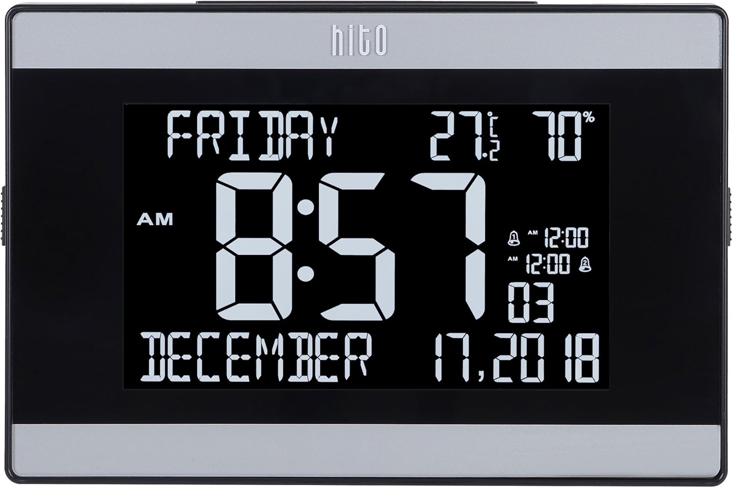 hito 9.5” Mains Powered Large Digital Desk Clock India | Ubuy
