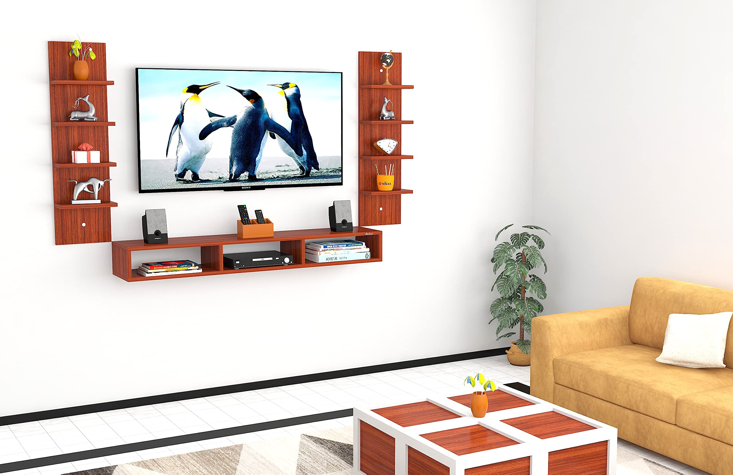 Buy Anikaa Ancort Engineered Wood Wall TV Unit TV Stand Wall Set Top buy-anikaa-ancort-engineered-wood-wall-tv-unit-tv-stand-wall-set-top
