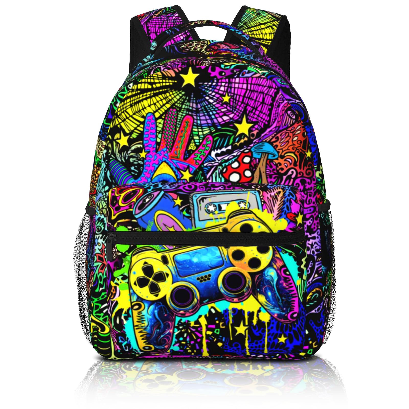 Amazon.com: SENROLAN Abstract Gamepad Backpack Video Games Gaming ...
