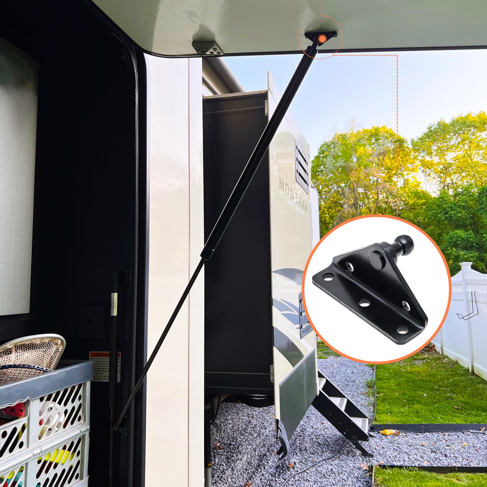 Snapklik.com : 10MM Ball Stud Mounting Brackets, 4 Angled L-Type Mounts