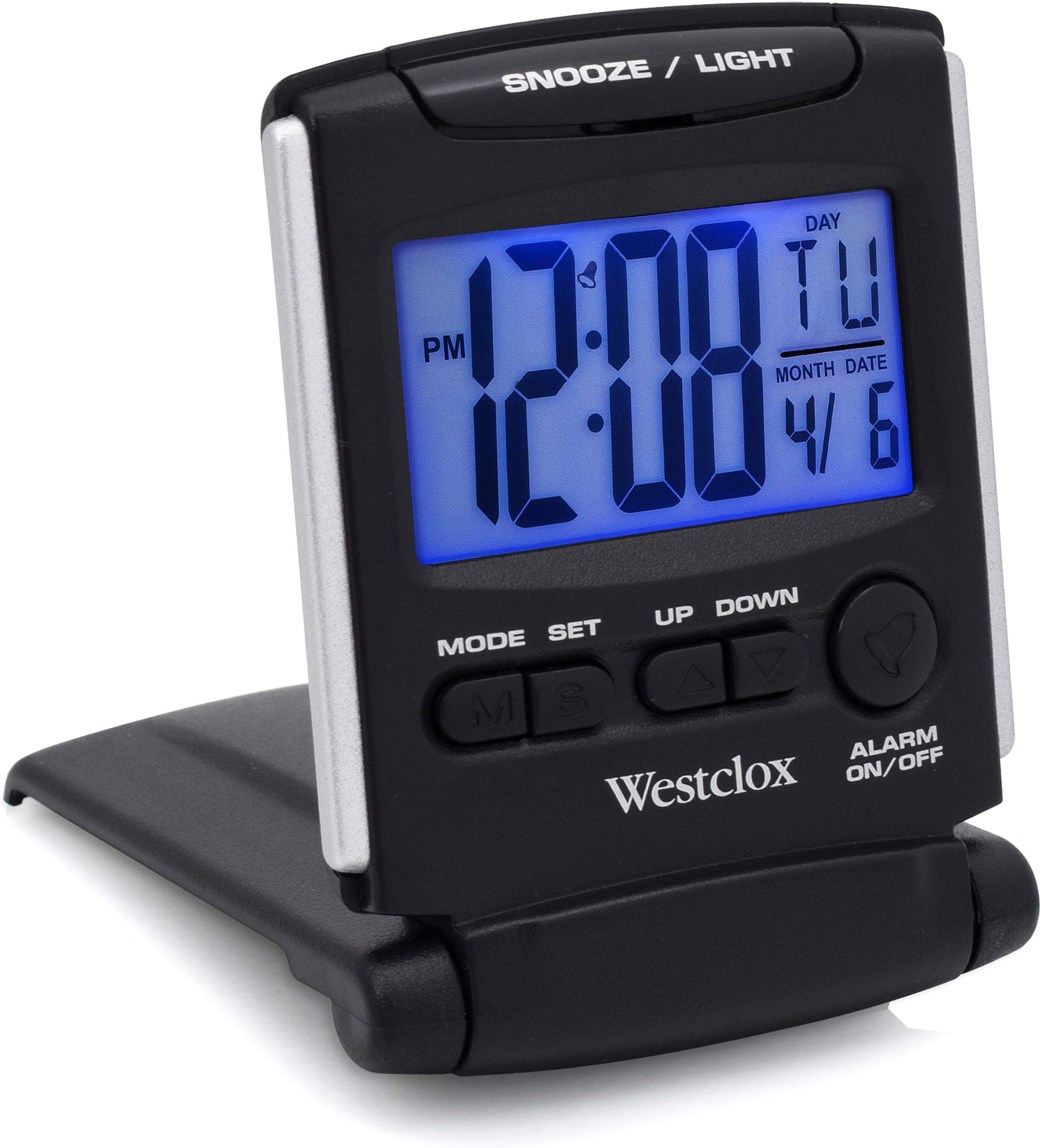 Westclox 72028 Fold-Up Travel Alarm Clock, Medium, Black : Amazon.ca: Home