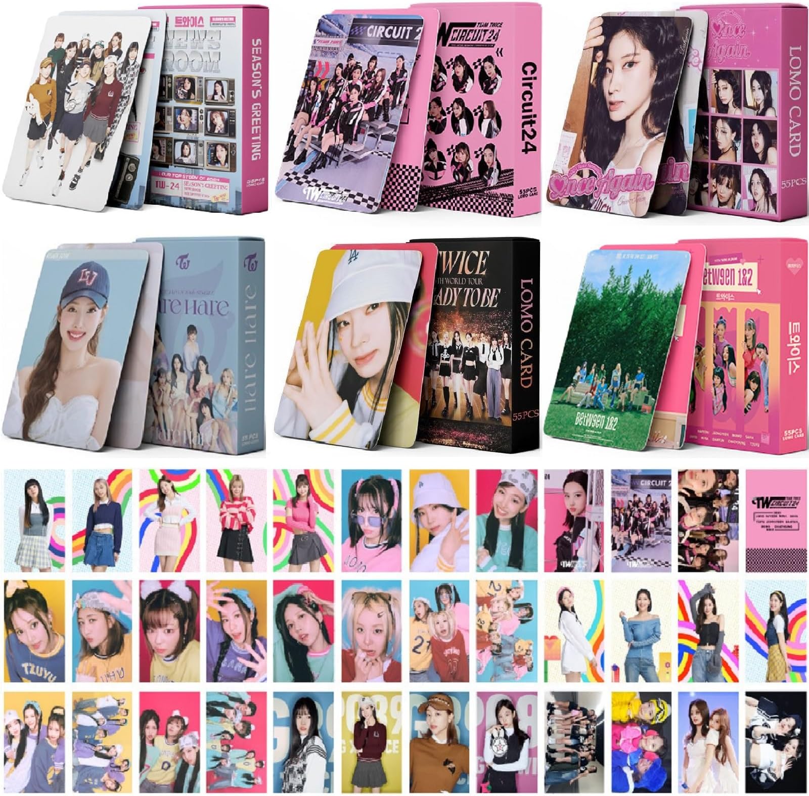 Amazon.com : MeiYiYou 6Pack/330PCS Twice Photocards,Twice Lomo Cards ...