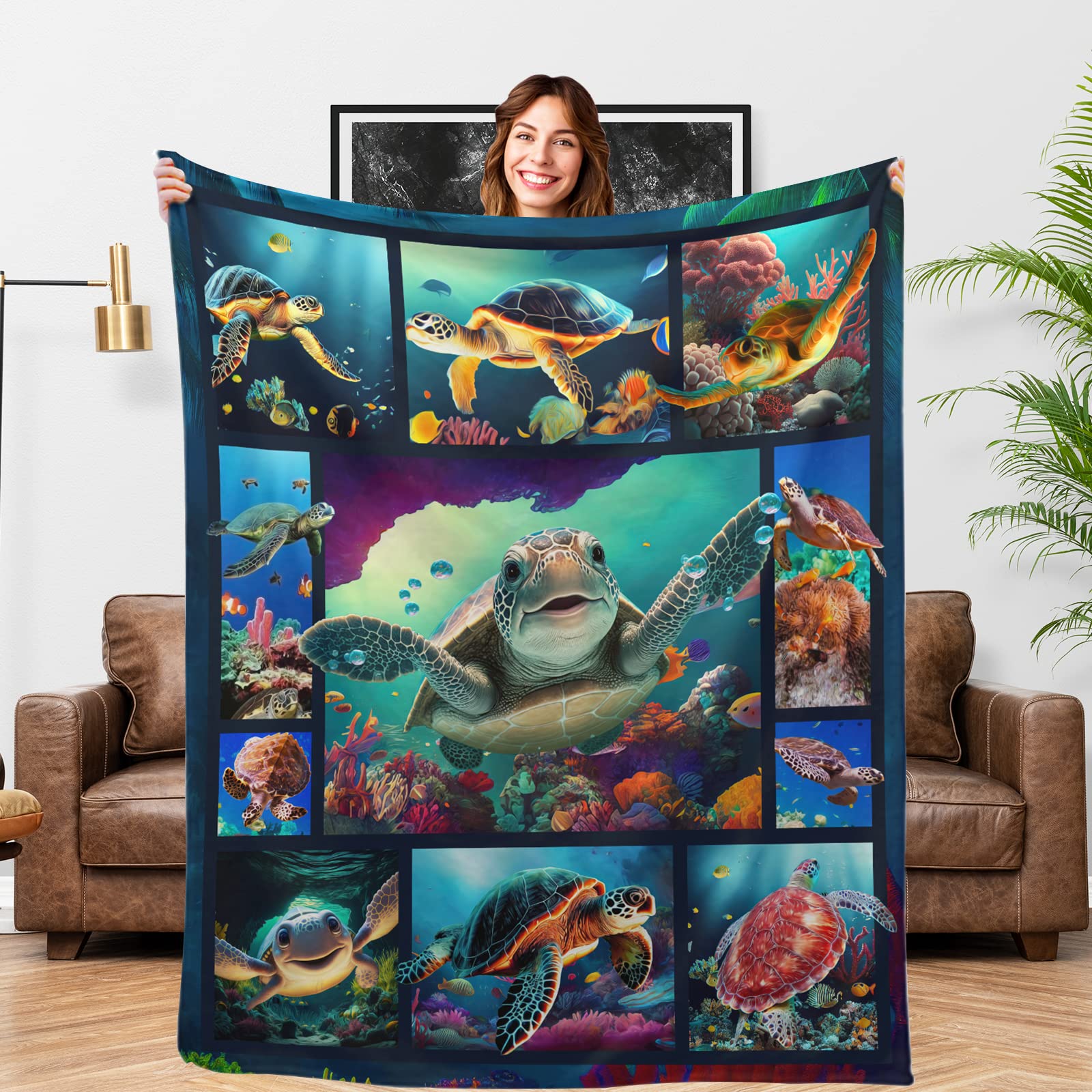 Sea Turtle Gifts for Turtle Lovers Blanket Sea Turtle Gifts for Women ...