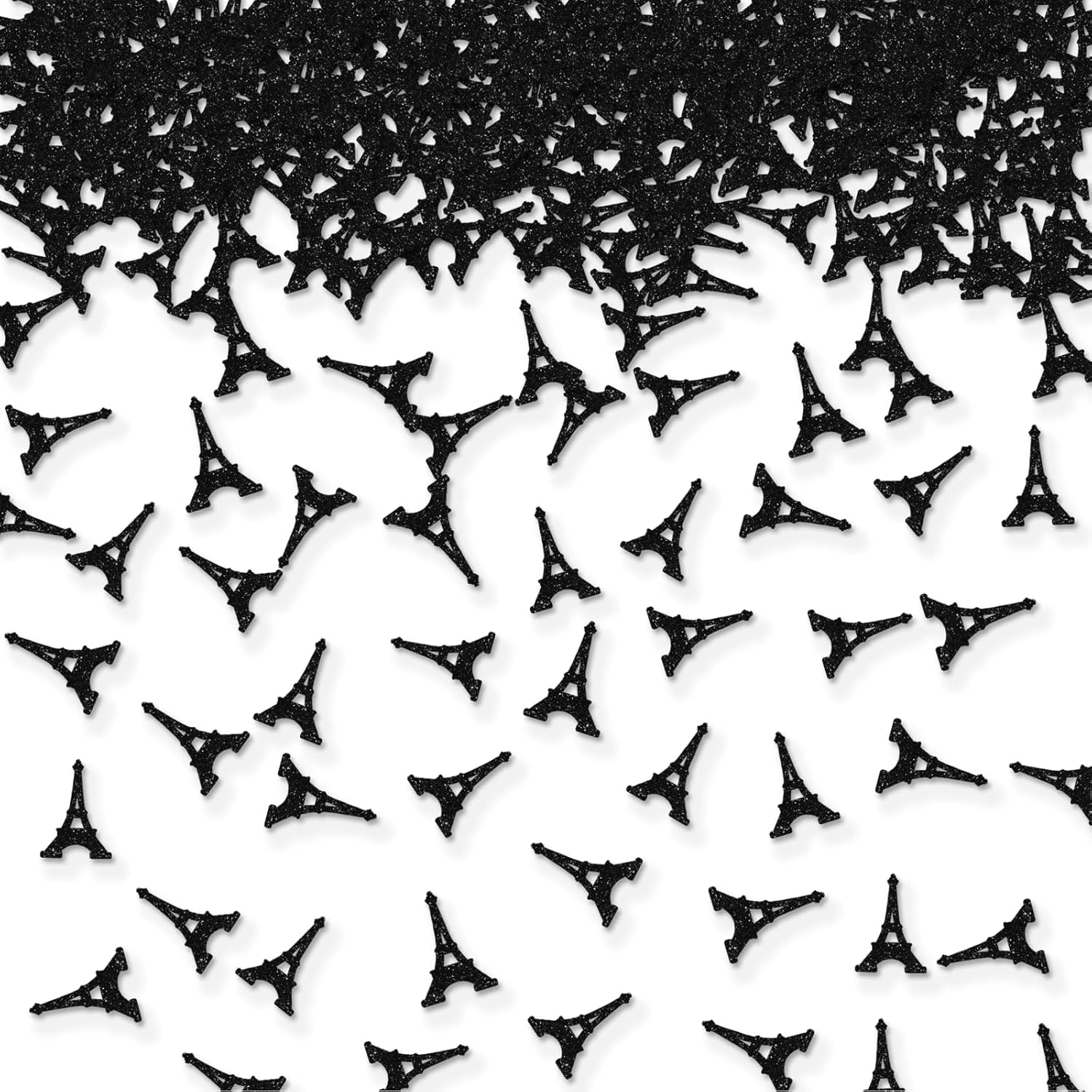 Amazon.com: 100pcs Eiffel Tower Confetti, Black Glitter Paris Party ...