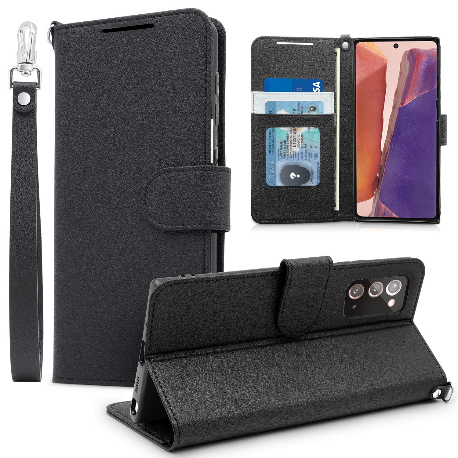 Double-N for Samsung Galaxy Note 20 Case, PU Leather Wallet Case with ...