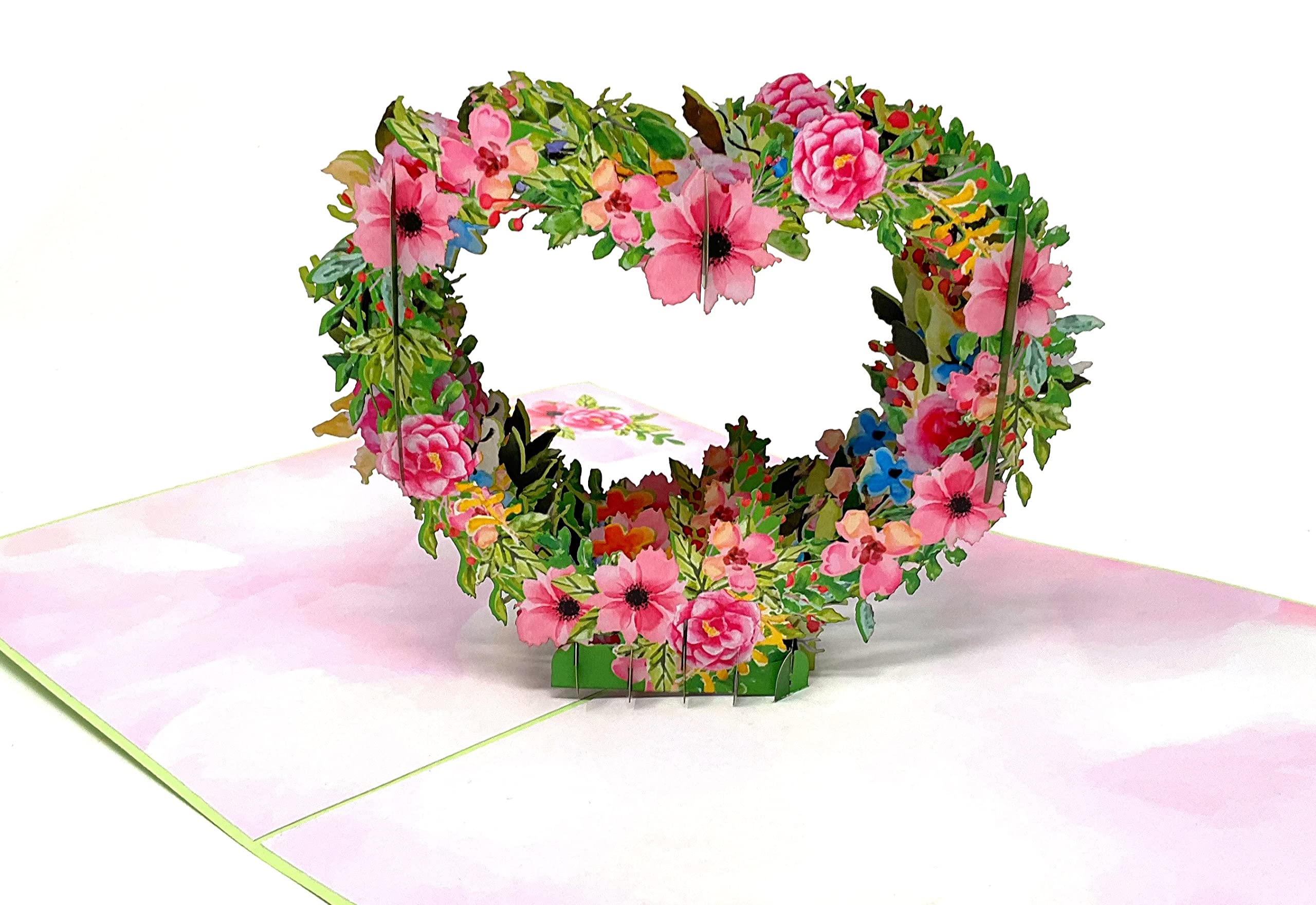 Floral Heart Pop Up Card - 3D Pop Up Cards, Birthday Cards For Woman ...