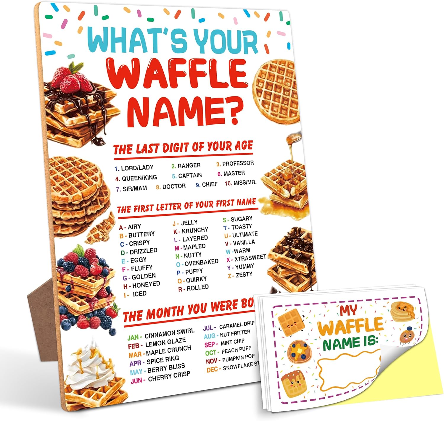 Amazon.com: Waffle Decorations for Birthday Party Game, What is Your ...