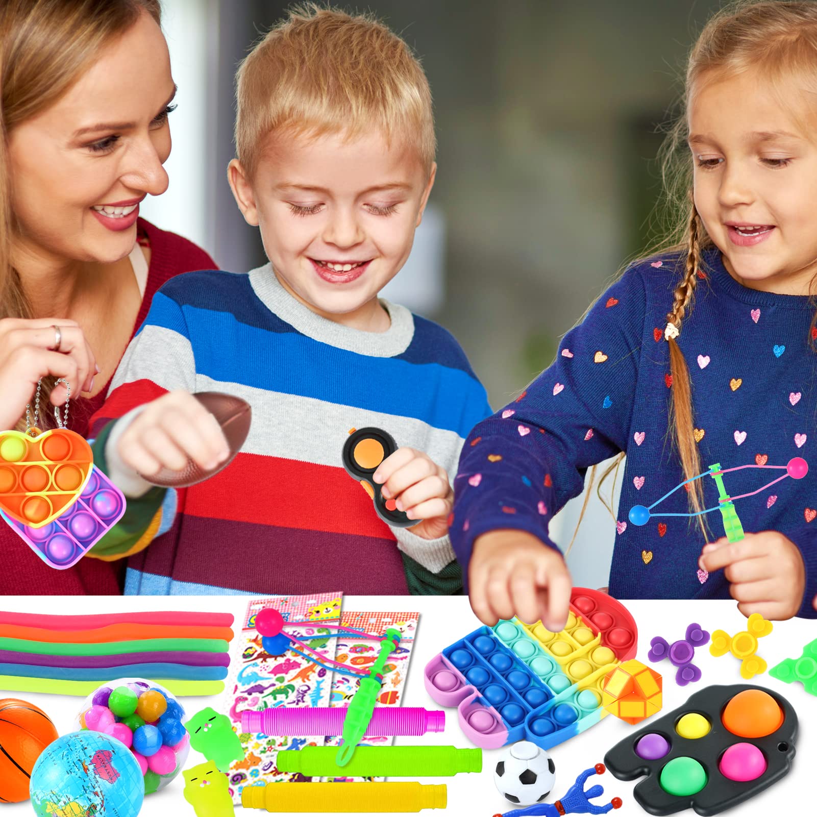 50 Pcs Fidget Toys Pack, Party Favors for Kids, Birthday Surprise ...