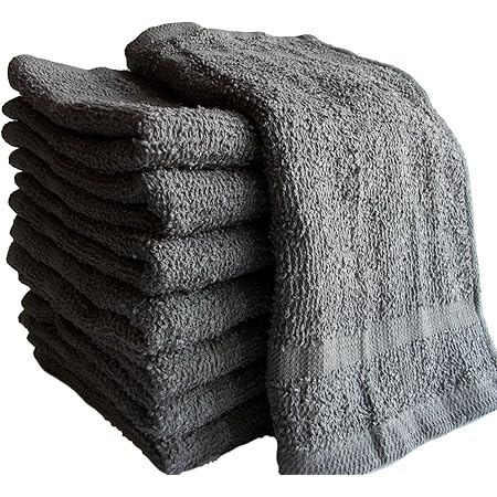 Face Cloth Flannels Pack Of Two Colour Greys (Slate Silver) : Amazon.co ...