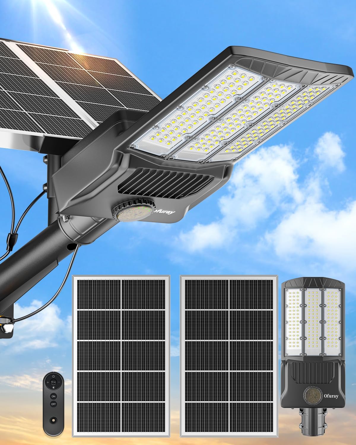Ofuray Of-5600W Solar Street Lights Outdoor,560000Lm Solar Security ...
