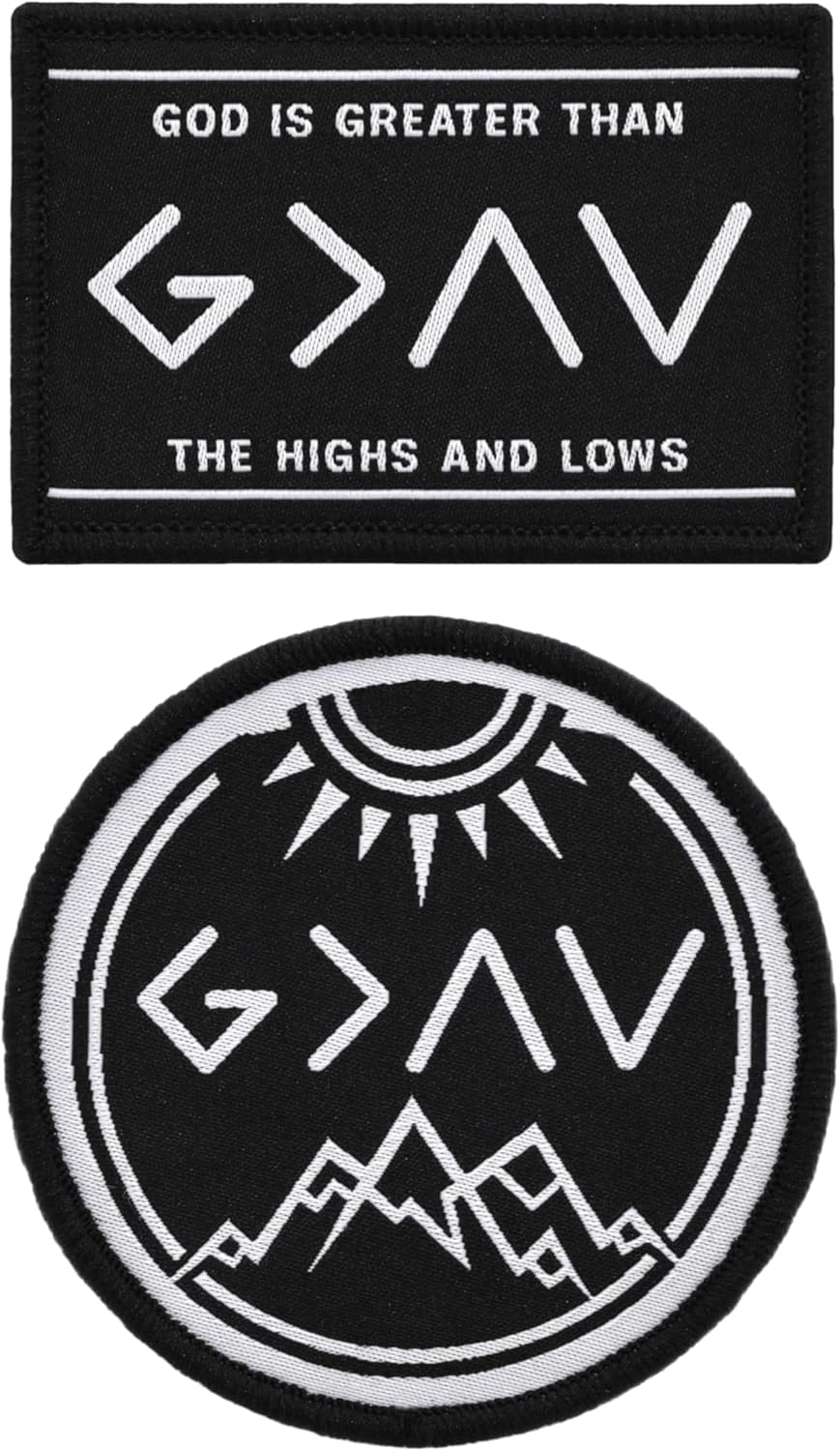 Amazon.com: Great 1 Christian Morale Patches 2-Pack, God is Greater ...